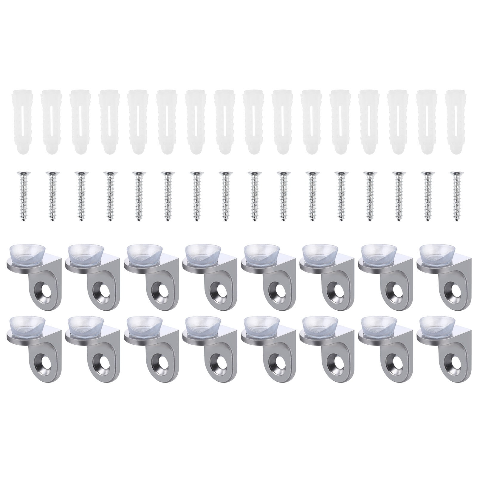 GOOHOCHY 16 Pcs Hardware Clips Wall Shelf Bracket Cabinet Bookcase ...