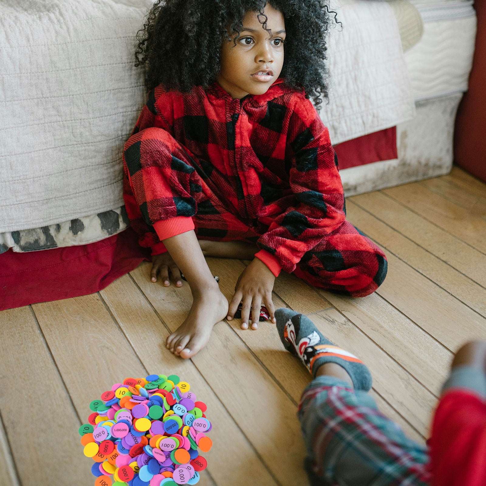 GOOHOCHY 160Pcs Place Value Disks Arithmetic Round Disks Numbers Place ...