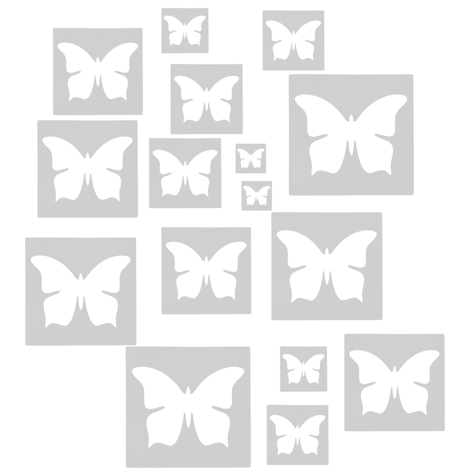 GOOHOCHY 16pcs Butterfly Template Reusable Butterfly Stencils Drawing ...