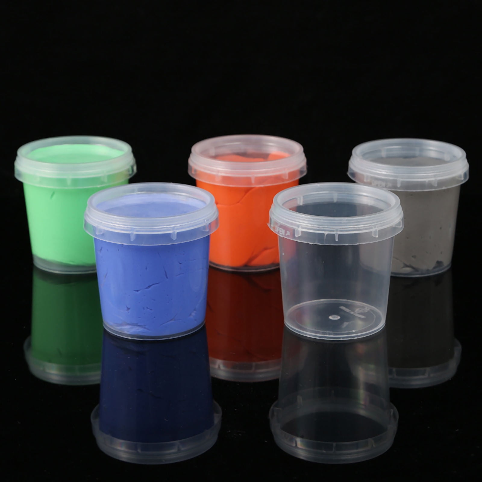 HONMEET 18Pcs Transparent Round Sealed Buckets for Kids Play DIY ...