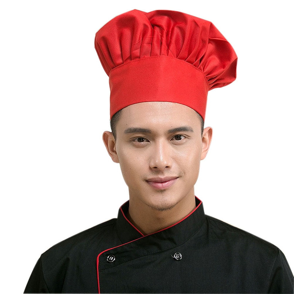 GOOHOCHY 1Pack Cooking Chef Hat Red Mushroom Shape Polyester Cotton for ...