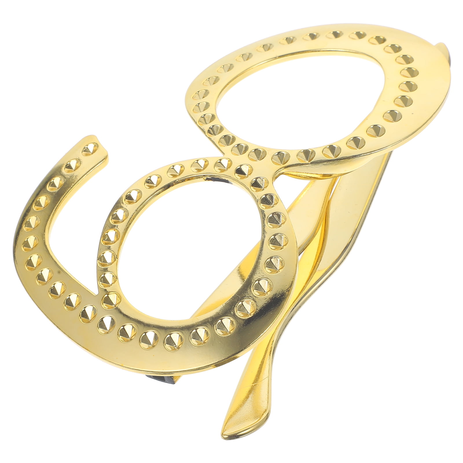 GOOHOCHY 1Pack Golden Number Glasses Abs Material For Birthday Party ...