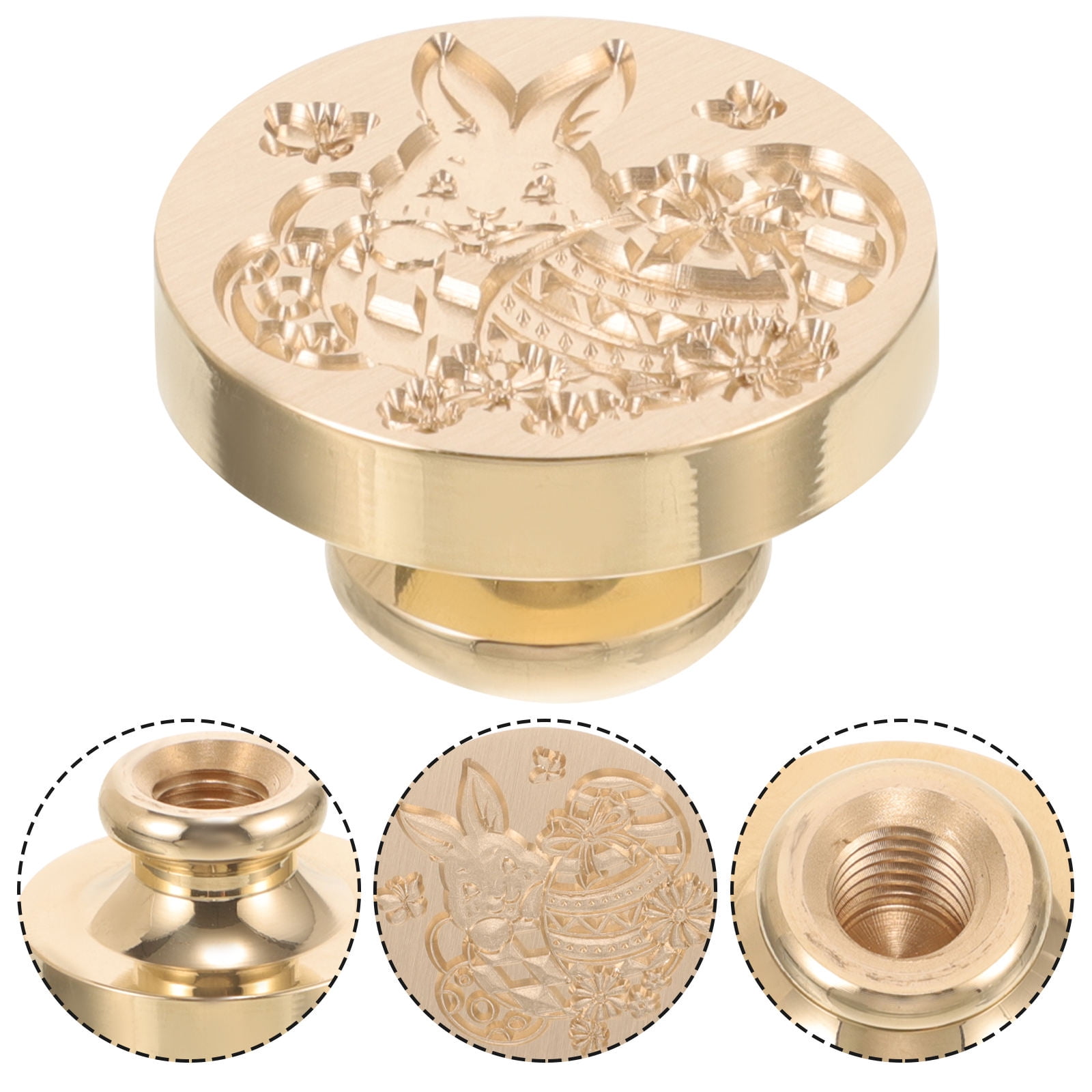 GOOHOCHY 1Pack Metal Sealing Stamp Vintage Style Brass for Letter and Invitation Card Blessing ...