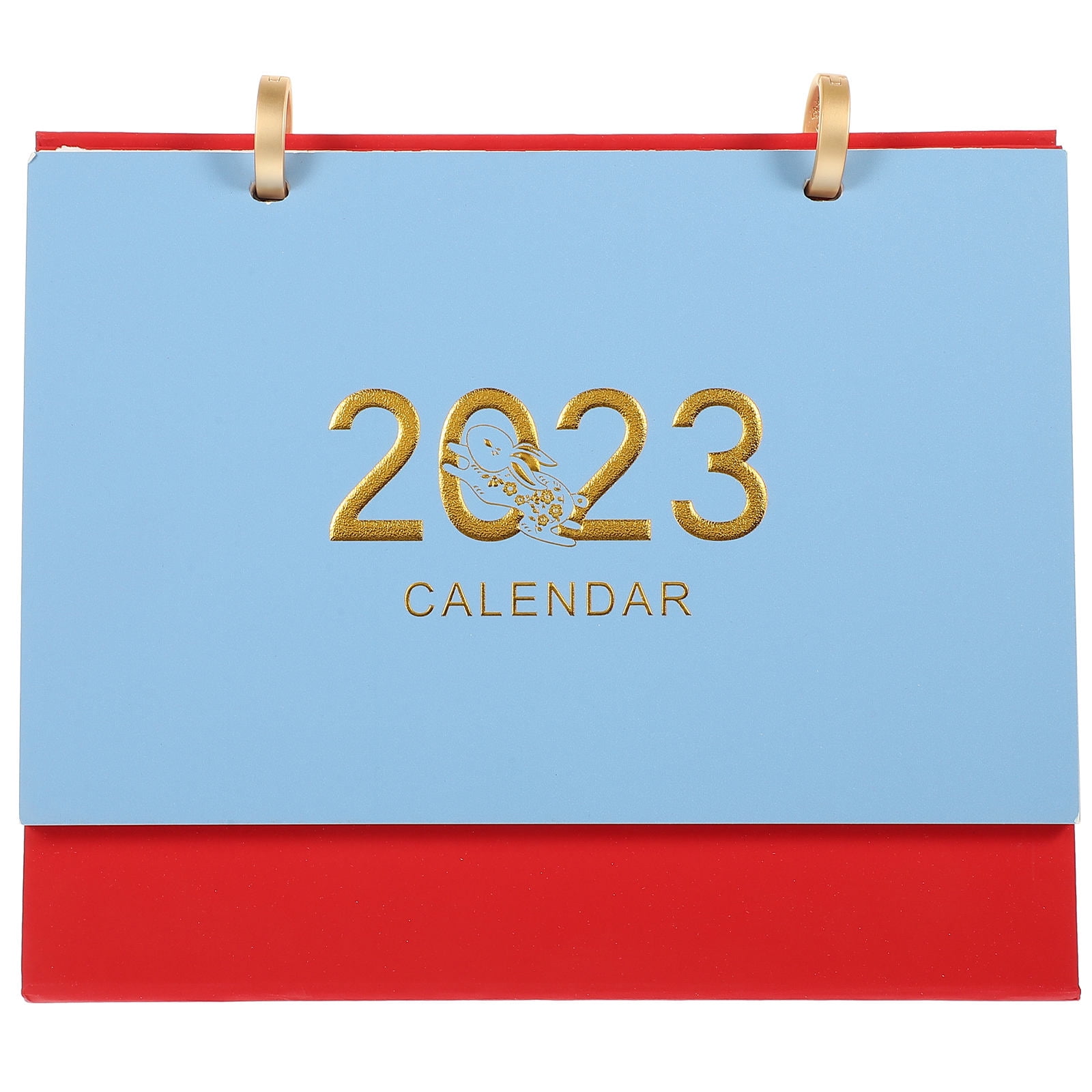 GOOHOCHY 1Pcs Blue Tabletop Calendar Decorative Standing Calendar for ...