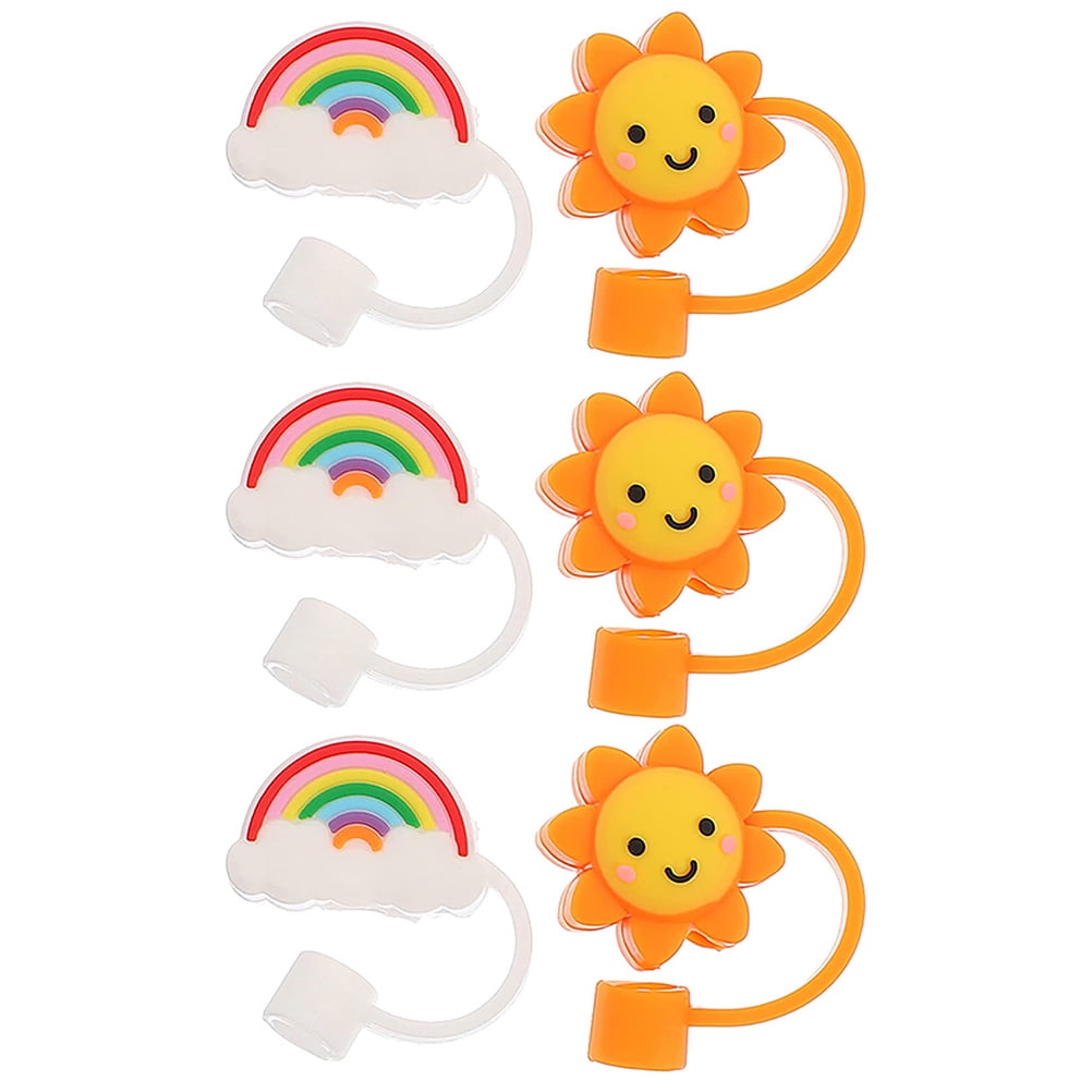 GOOHOCHY 1Set Assorted Color Silicone Straw Stoppers Airtight Seal for ...