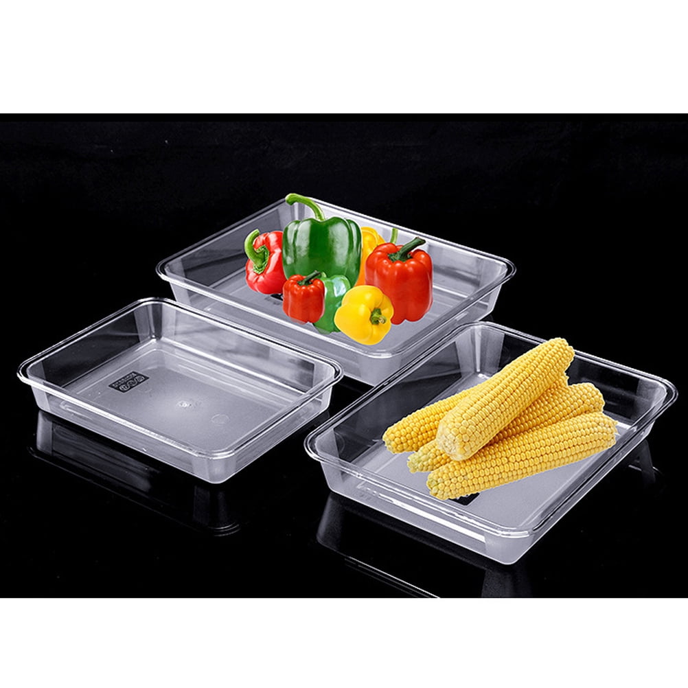 GOOHOCHY 1Set Deep Clear Serving Platter Plastic Tray for Layered and ...