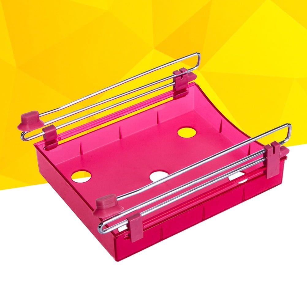 GOOHOCHY 1Set Freezer Rack Red for Fridge with Smooth Slide Drawer and ...