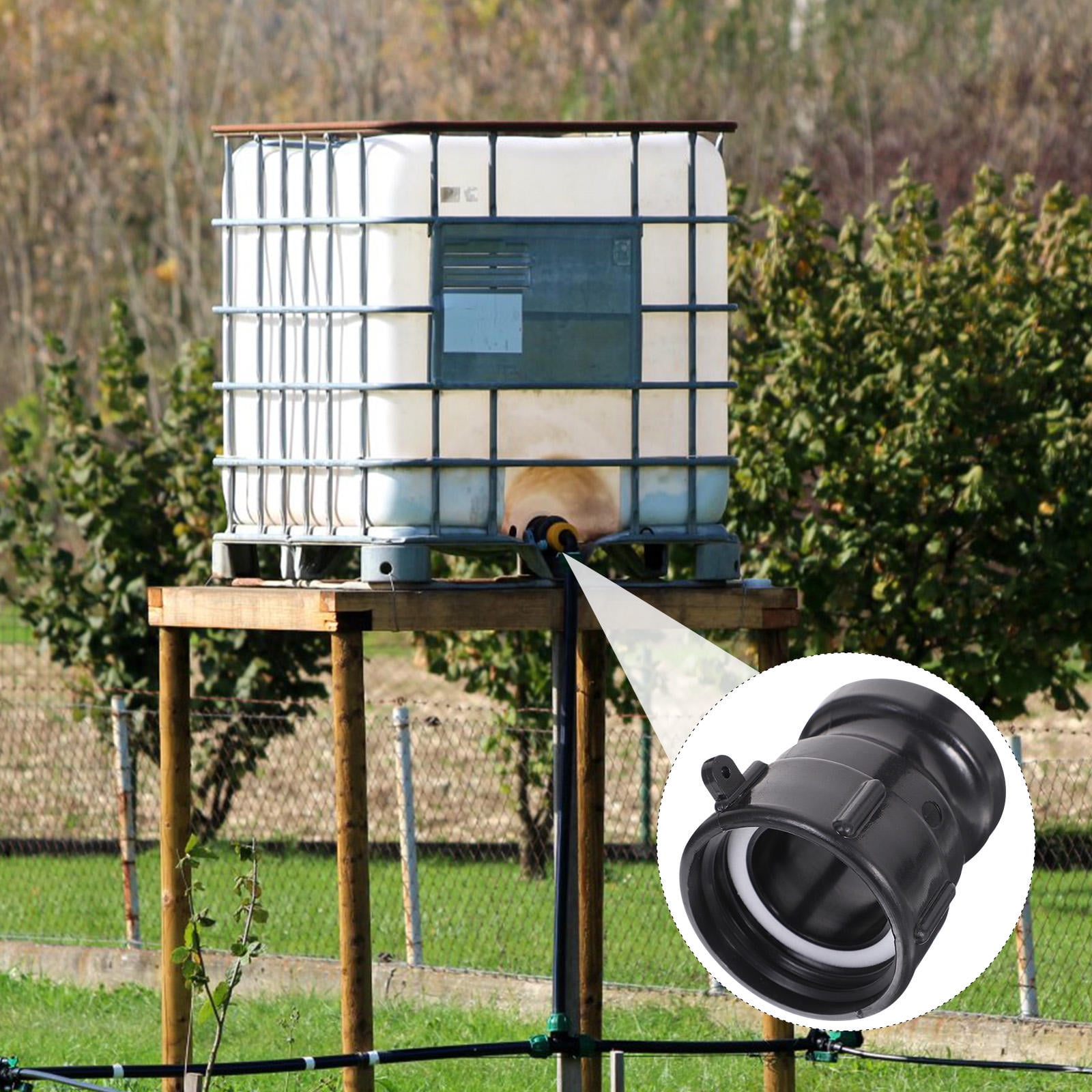 GOOHOCHY 1Set Ibc Tote Tank Fitting Ibc Tote Parts Black For Ibc Tote ...