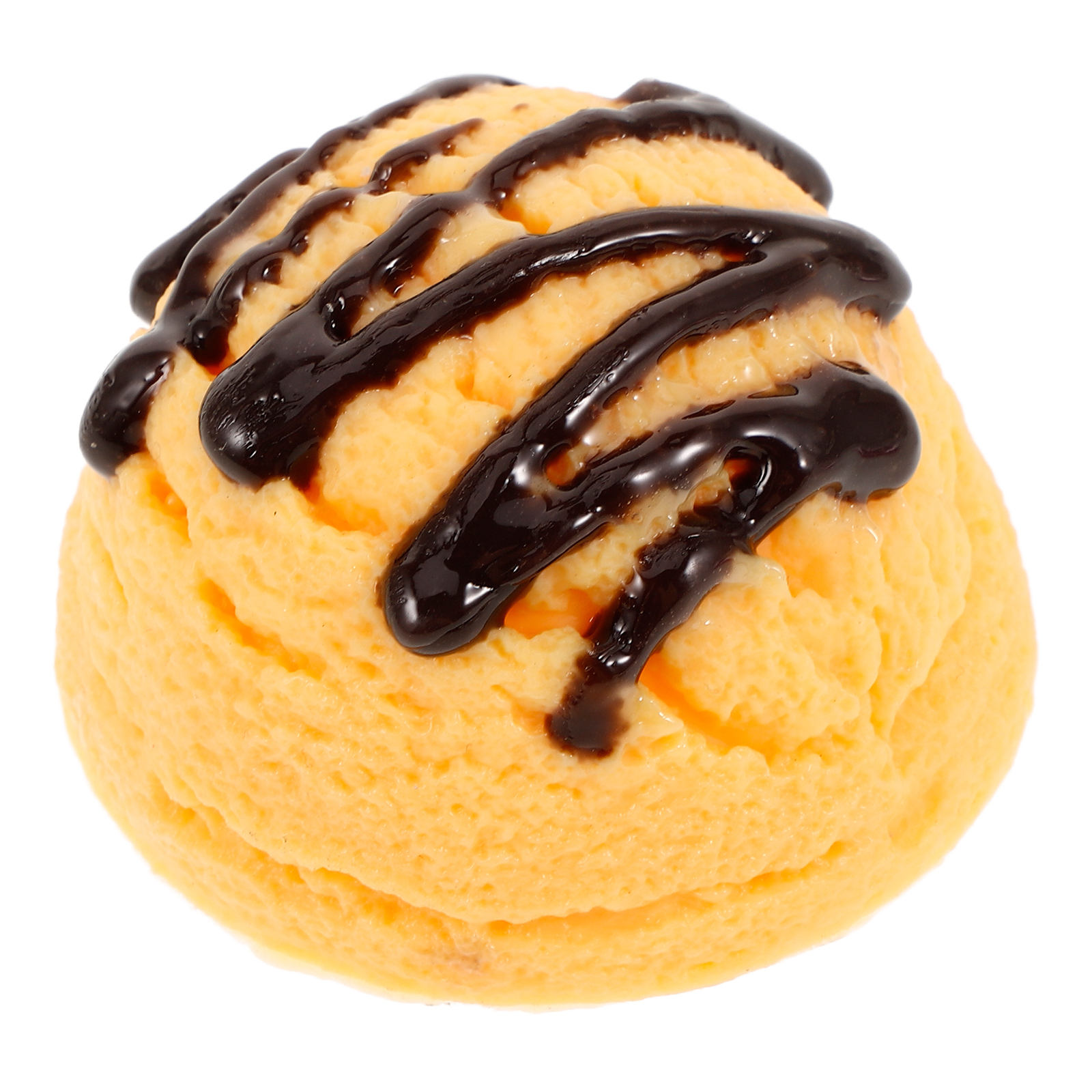GOOHOCHY 1Set Ice Cream Model Yellow Round Small Fake Ice Cream PVC ...