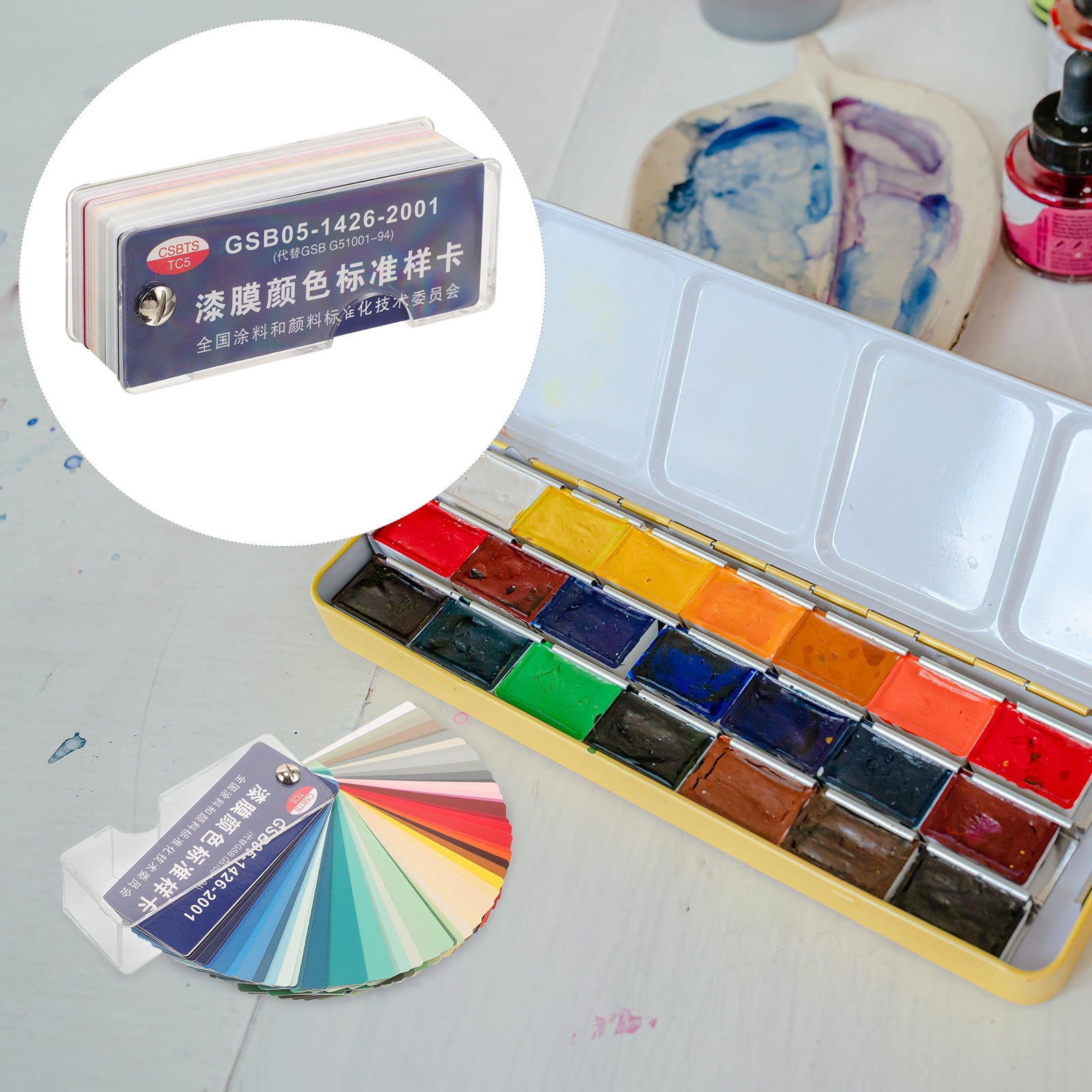 GOOHOCHY 1Set Paint Colors Sample Cards Assorted Color 3.74X1.57X1.18in ...