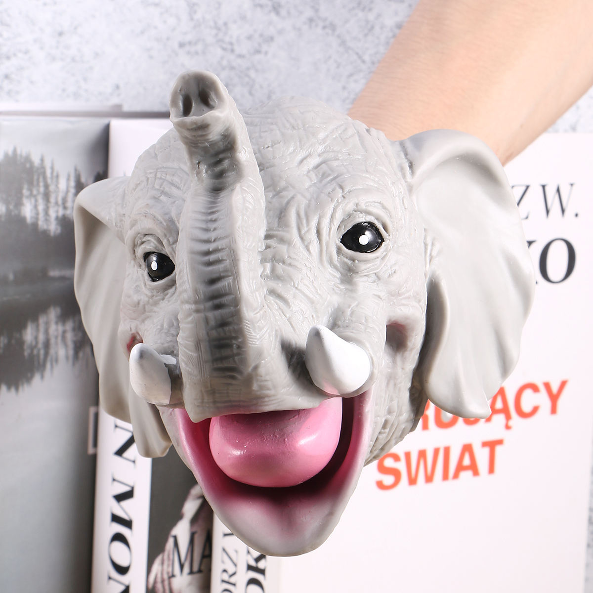GOOHOCHY 1pc Children Elephant Shape Hand Puppet Plastic Gift Toy ...