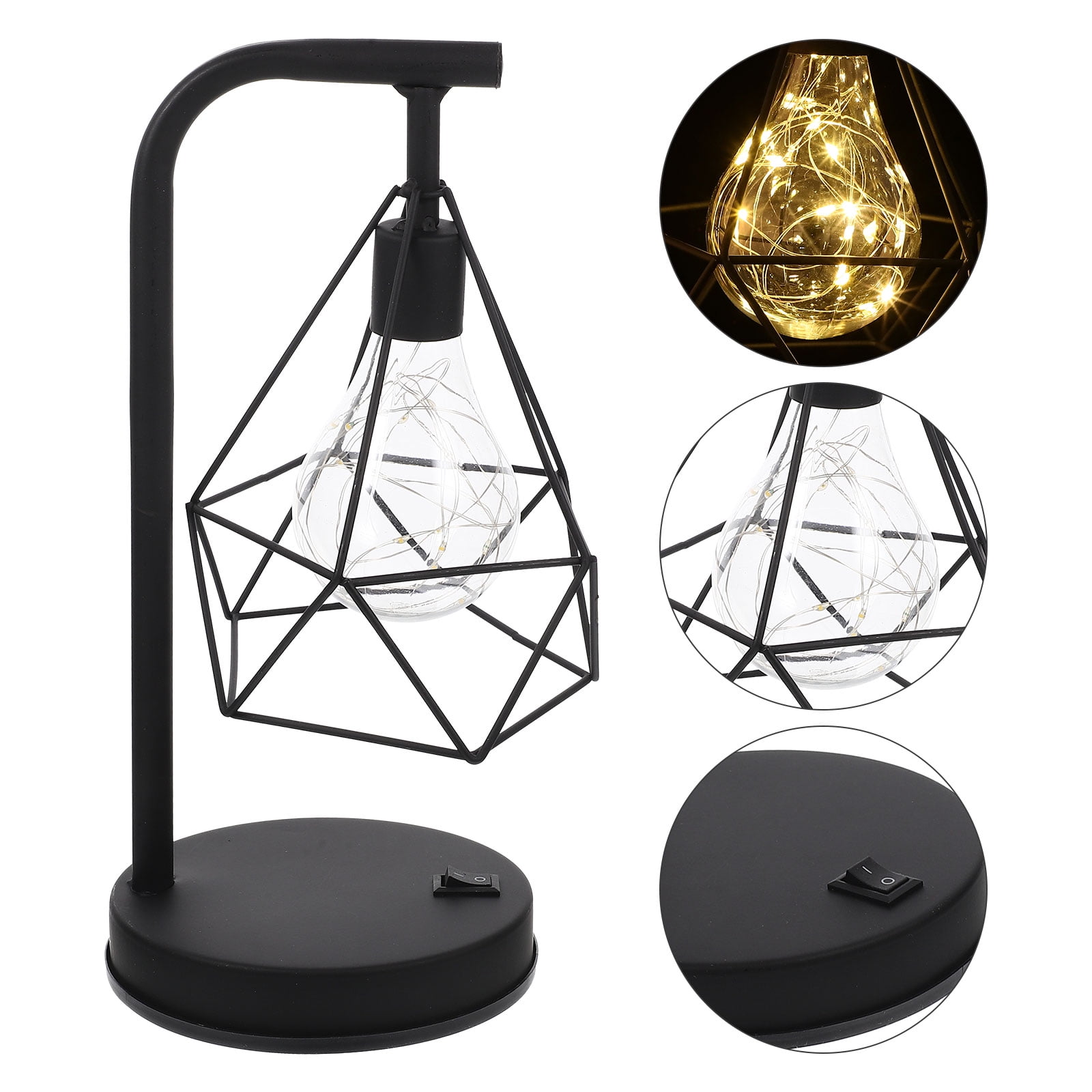 GOOHOCHY 1pc LED Copper Wire Night Light Home Iron Small Table Lamp for ...