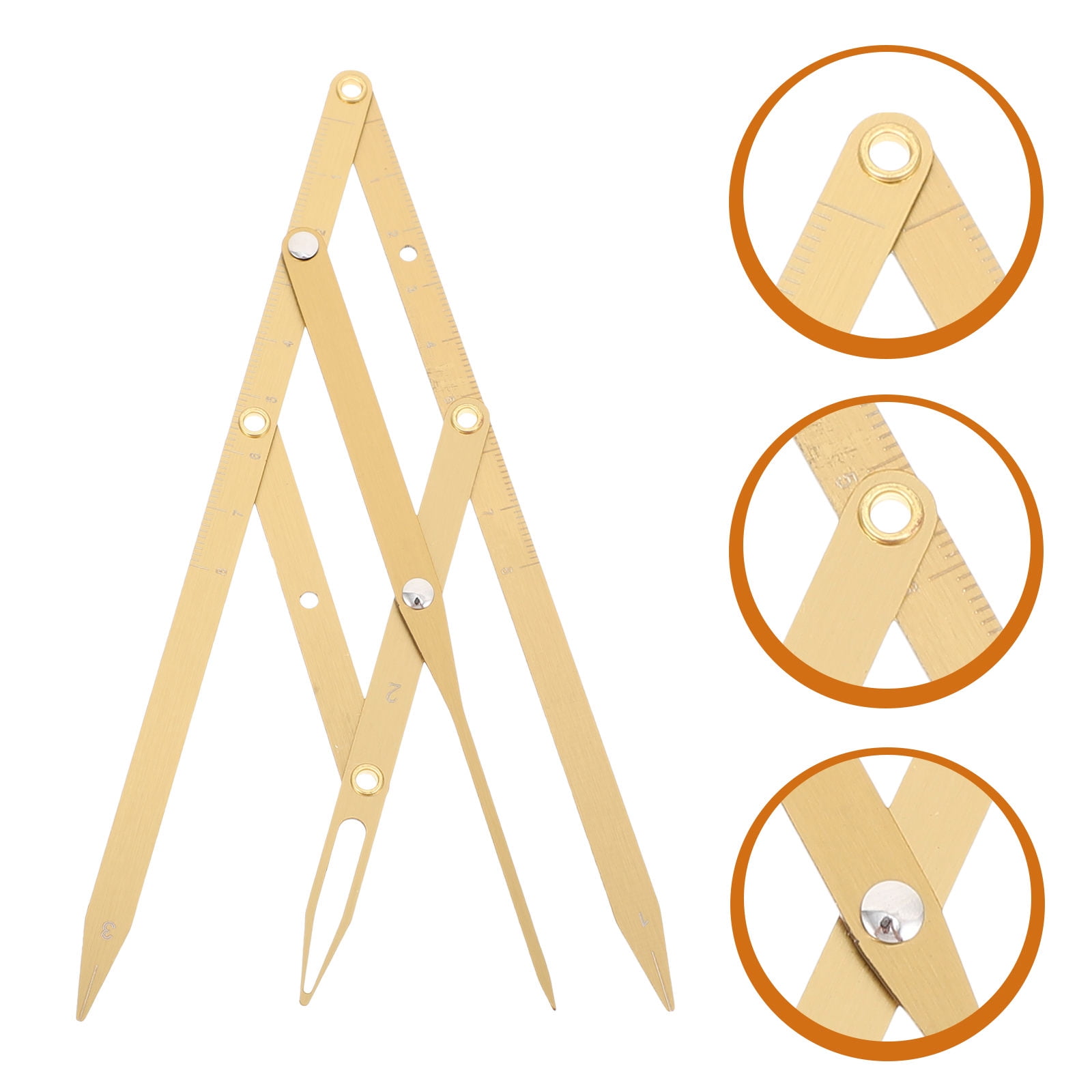 GOOHOCHY 1pc Second Generation Golden Ratio Ruler Three-point ...