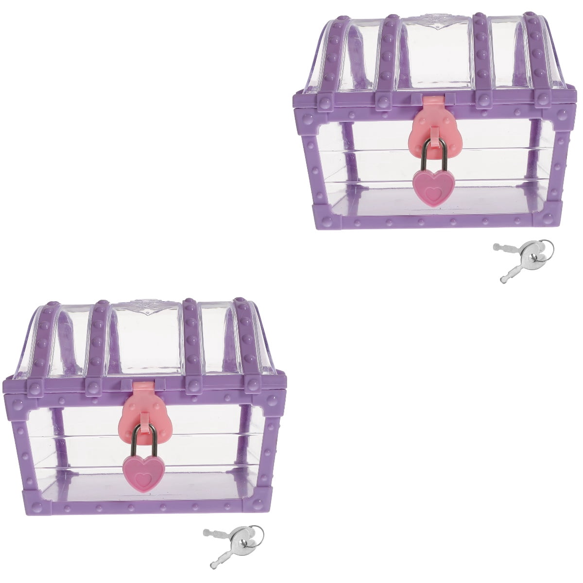 GOOHOCHY 2 Count Pirate Party Favors Treasure Chest Plastic Mini Small ...