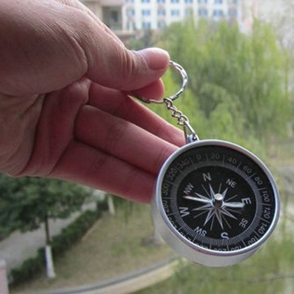 GOOHOCHY 2 PCS Compass Keychain Camping Tools Brass Professional ...