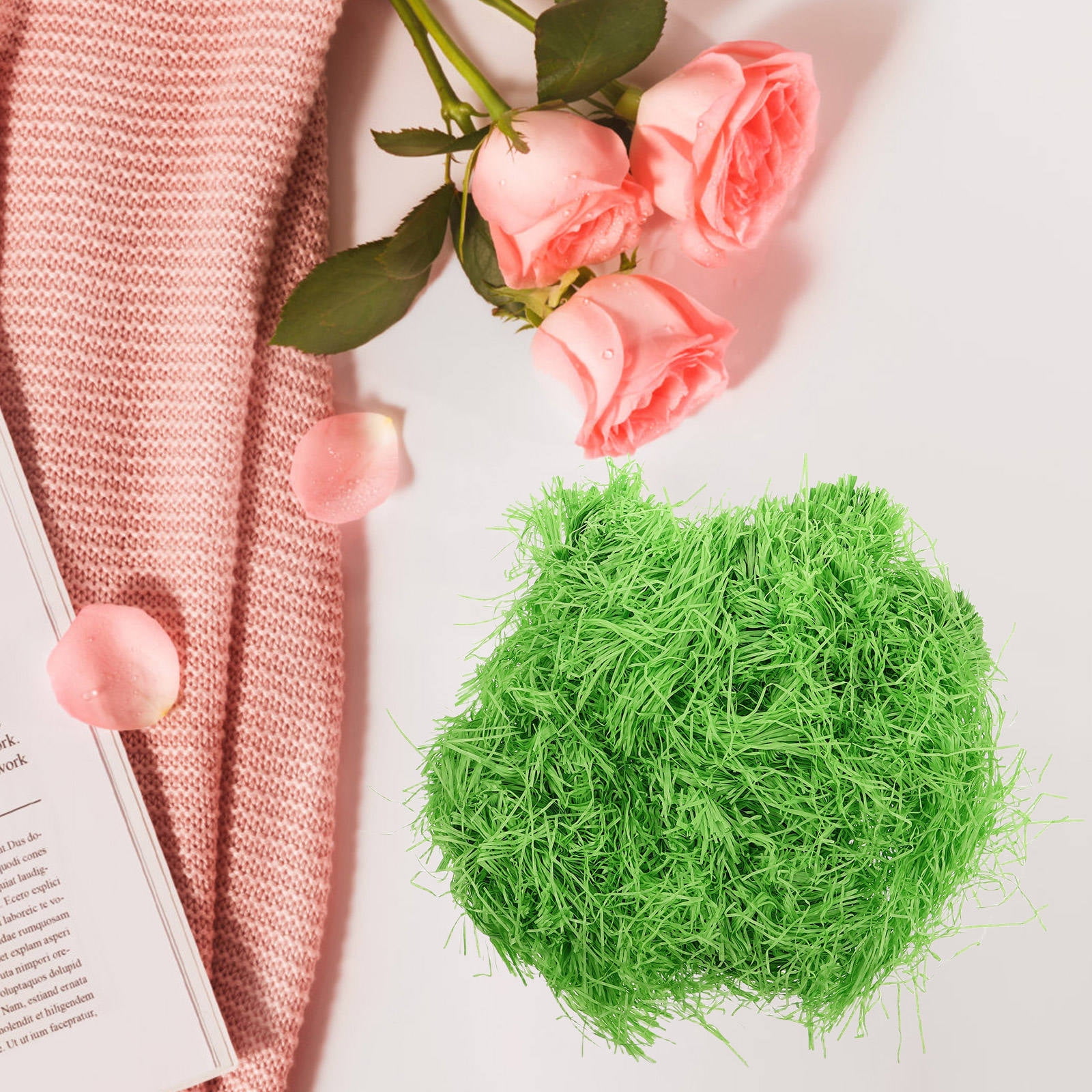 GOOHOCHY 2 Packs Paper Shred Filler Packing Empty Basket Filler Raffia ...