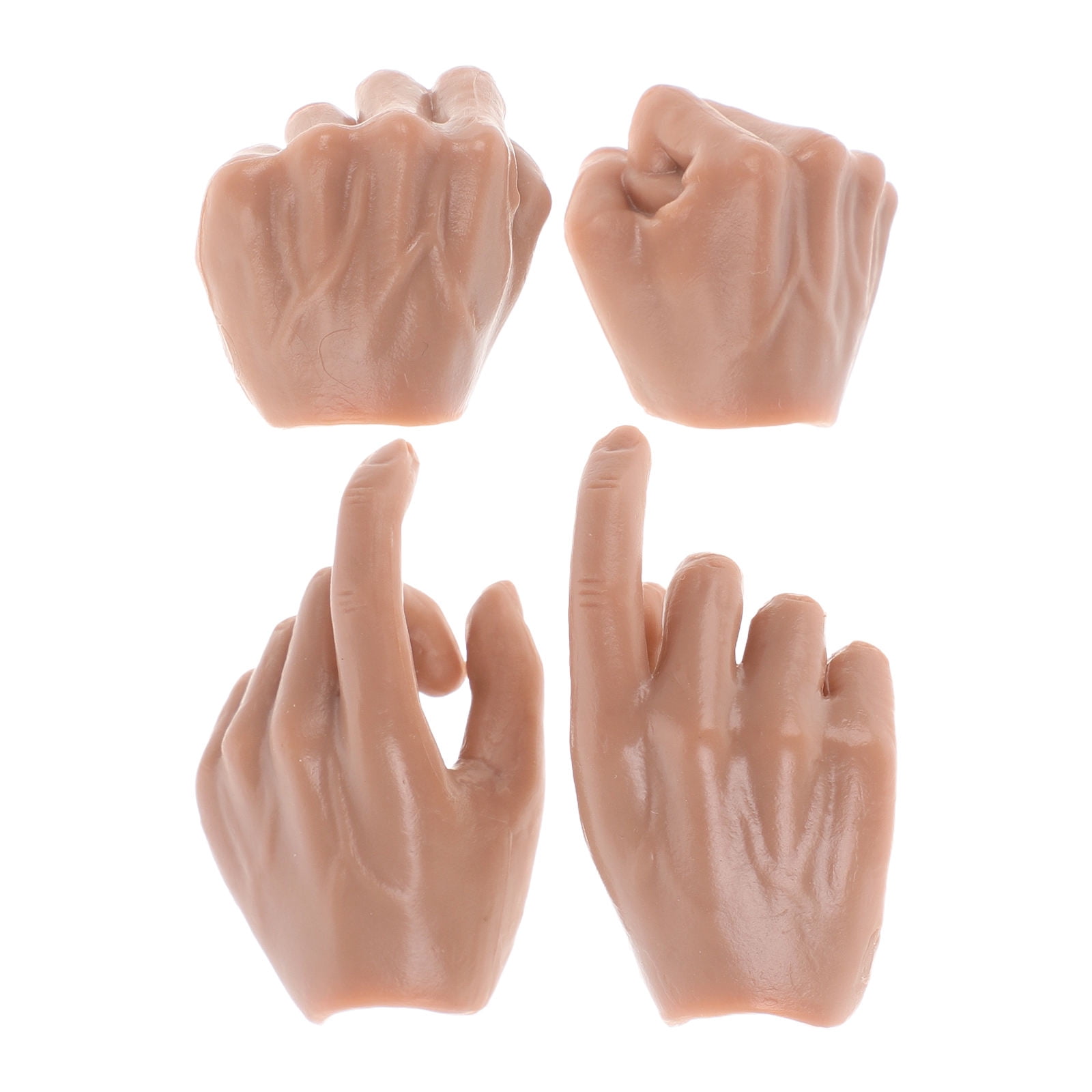 GOOHOCHY 2 Pairs 1/6 Scale Action Figures Hands Realistic Fake Hands ...