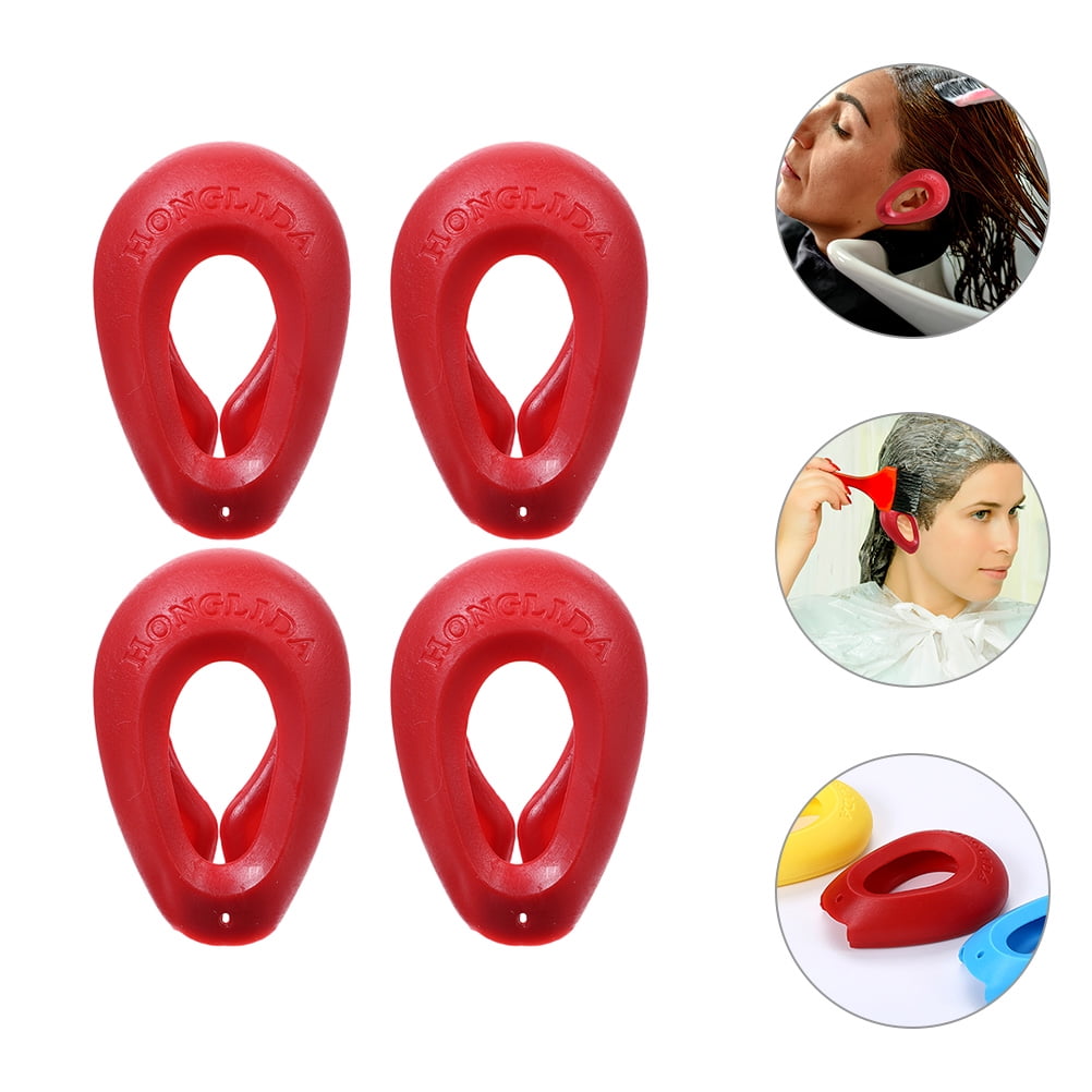 GOOHOCHY 2 Pairs Hair Dye Ear Covers Silicone Ear Covers Hair Styling ...