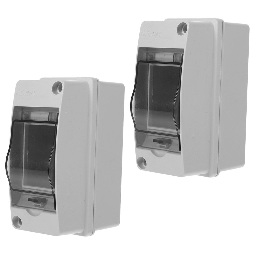 GOOHOCHY 2 Pcs Distribution Protection Box Din Rail Enclosure Weather ...