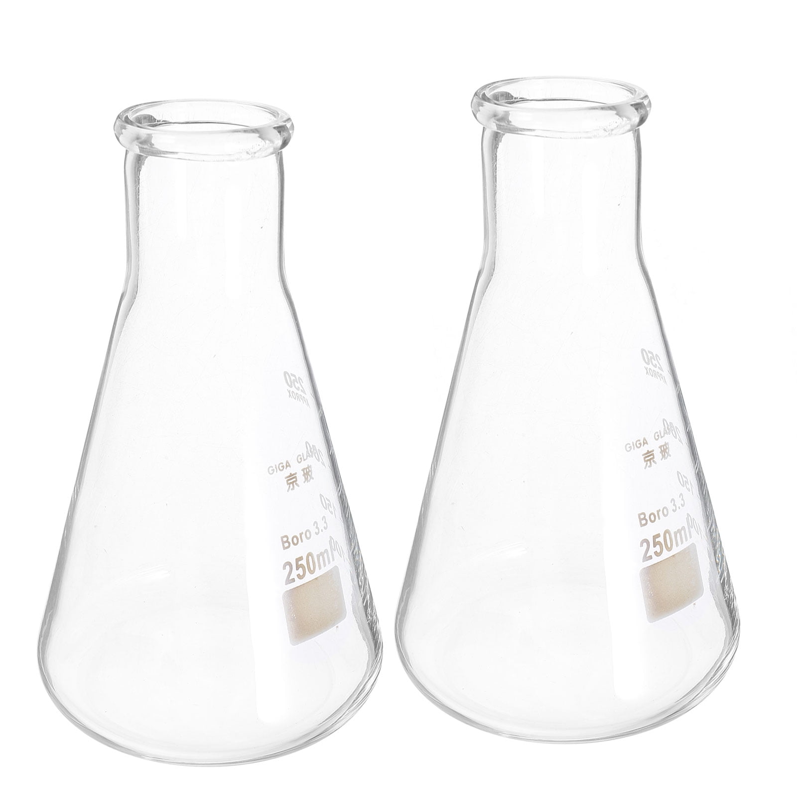 GOOHOCHY 2 Pcs Glass Erlenmeyer Flask Experiment Bottle Simple ...