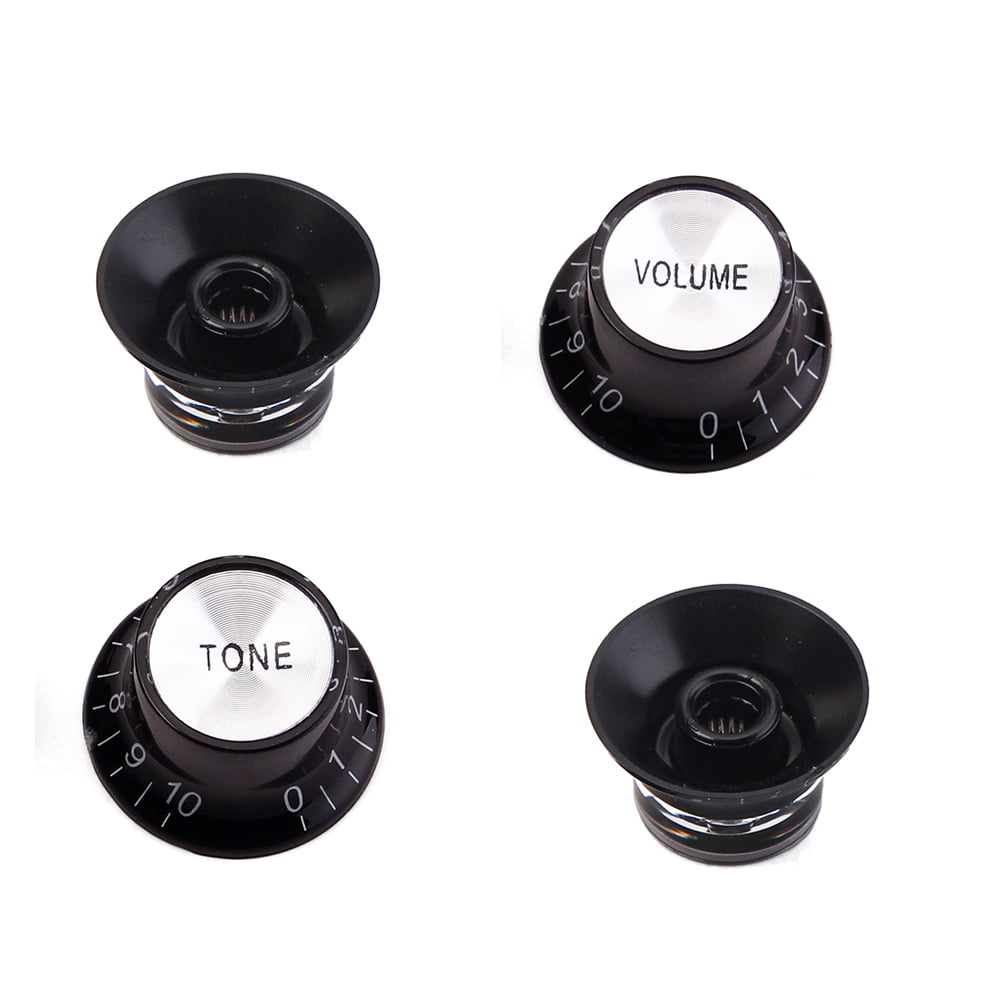 GOOHOCHY 2 Pcs Knobs Tone Electric Guitar Knob Electric Bass Guitar Knob Black - Walmart.com