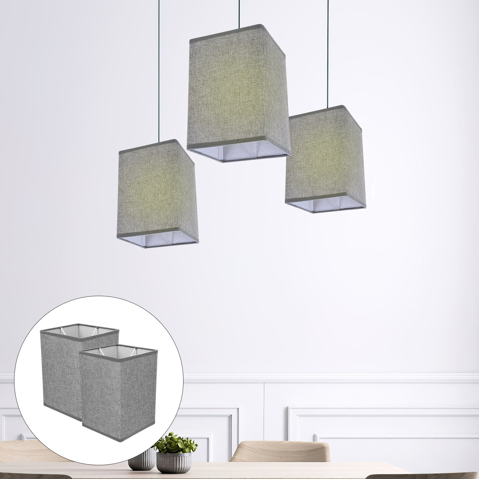 GOOHOCHY 2 Pcs Lamp Shades Square Lampshade Gift for Friends Office ...