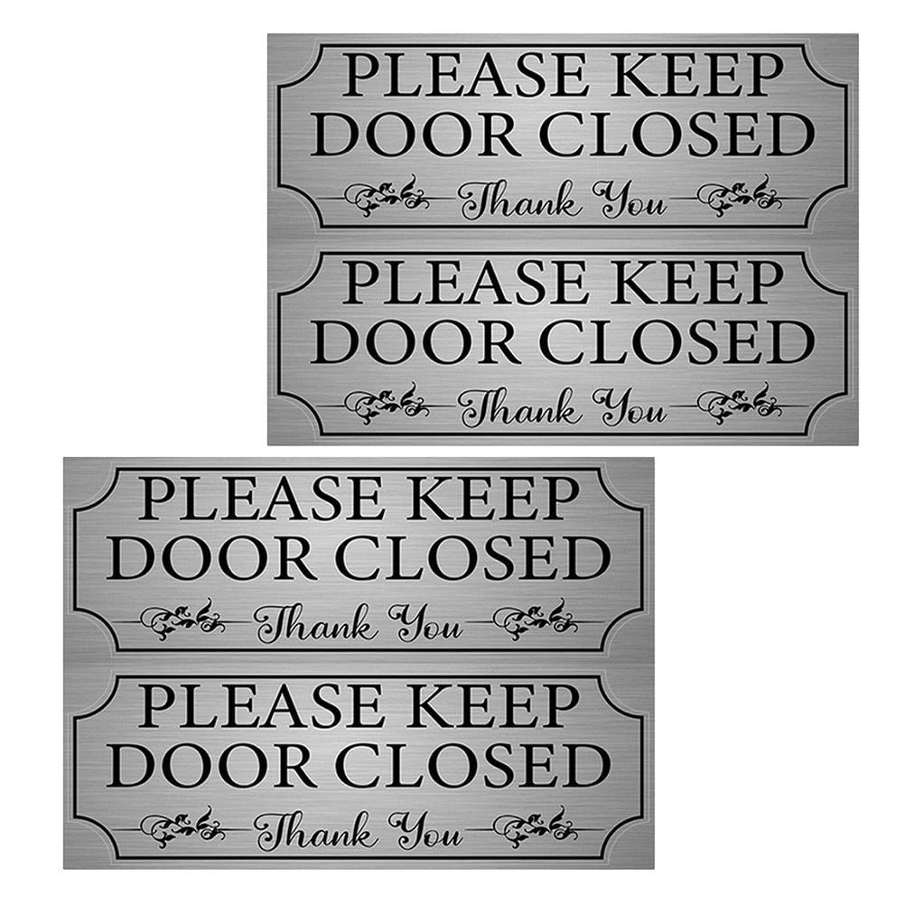 GOOHOCHY 2 Pcs Please Keep Door Closed Sign Sticker Waterproof Pvc ...