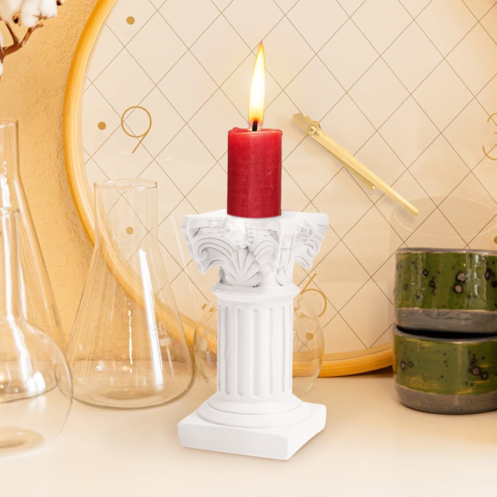 GOOHOCHY 2 Pcs Table Roman Column Candlestick Base High Class - Walmart.com