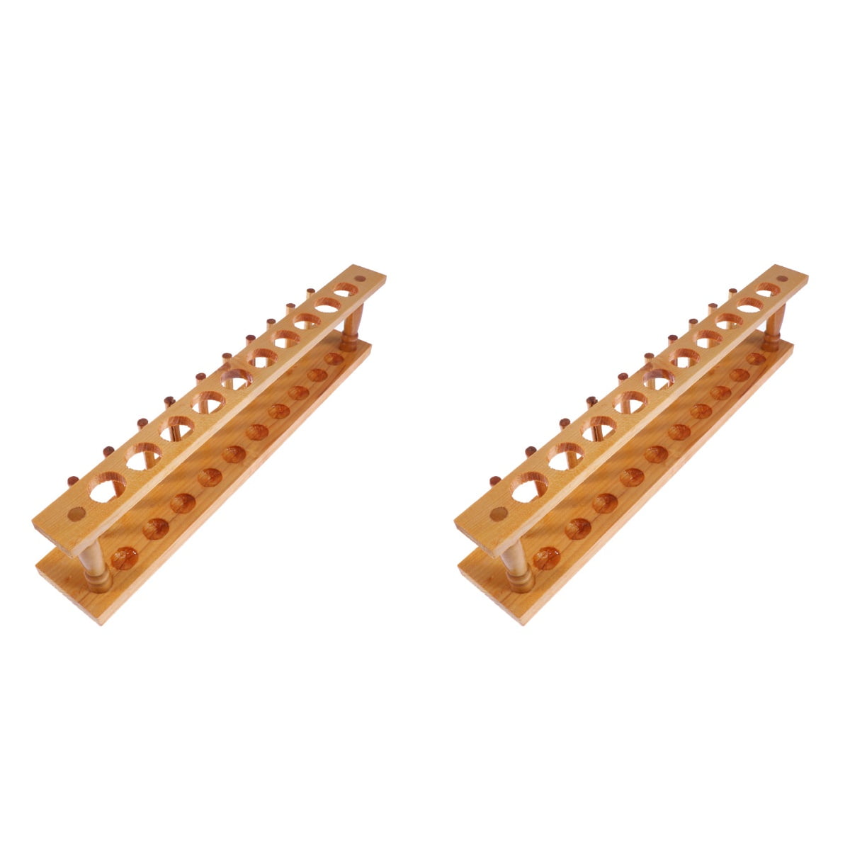 GOOHOCHY 2 Pieces Tubes with Stand Wooden Test Tube Rack Test Tube ...