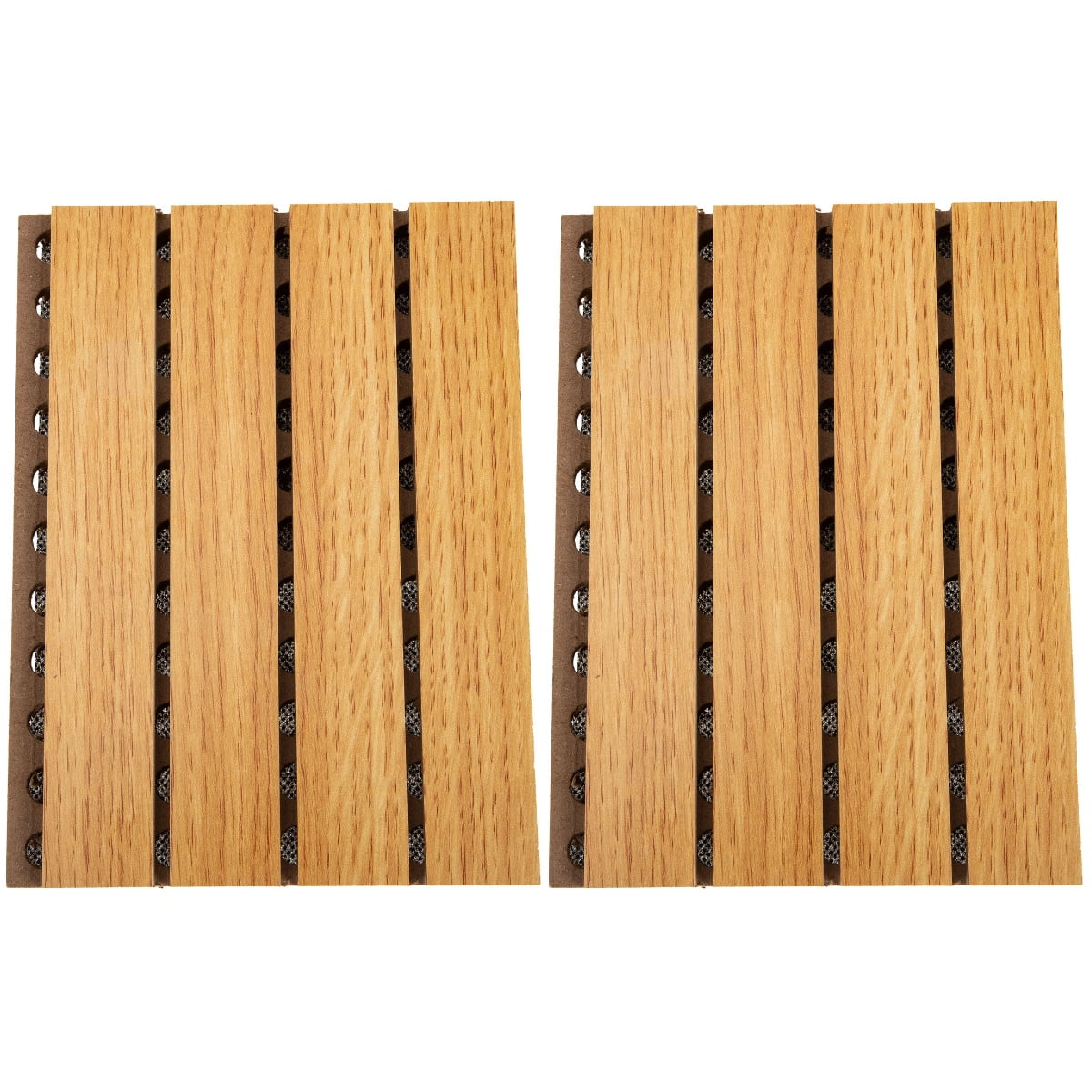 GOOHOCHY 2 Pieces Wood Perforated Sound Absorbing Board Soundproof ...