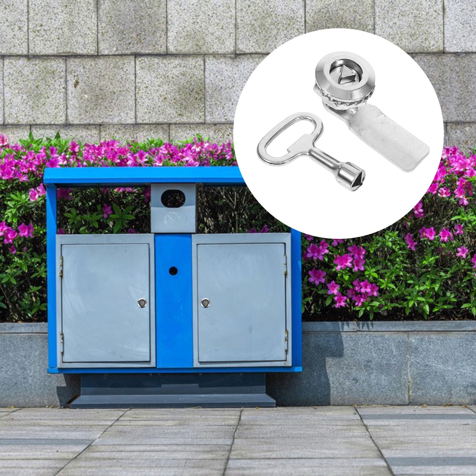 GOOHOCHY 2 Sets Cam Lock With Key Gas Zinc Alloy Electric Meter Door ...