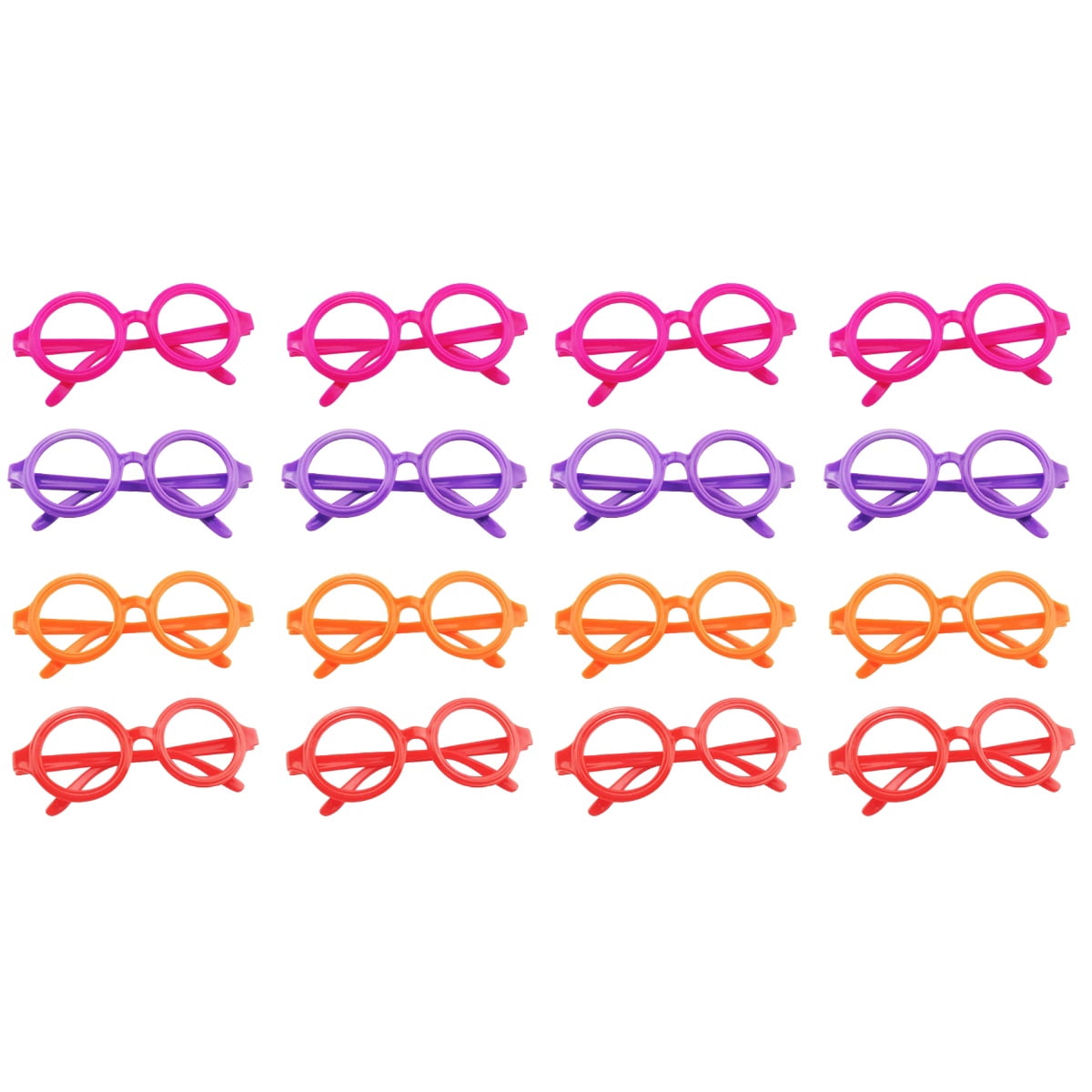 GOOHOCHY 20 PCS Plastic Round Glasses Frame Toys No Lens Eyeglasses Rack Toys Creative Optical ...