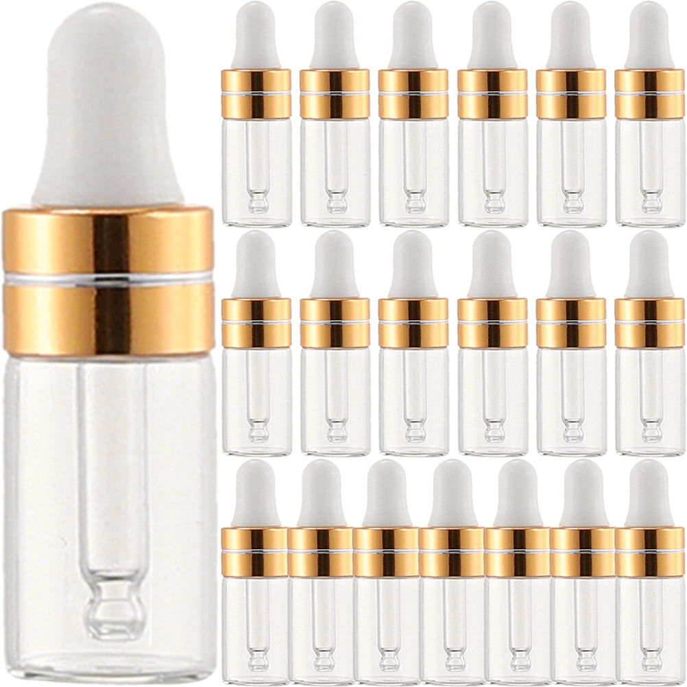 GOOHOCHY 20 Pcs Empty Dropper Bottle Mini Containers Pipette Oil Sample ...