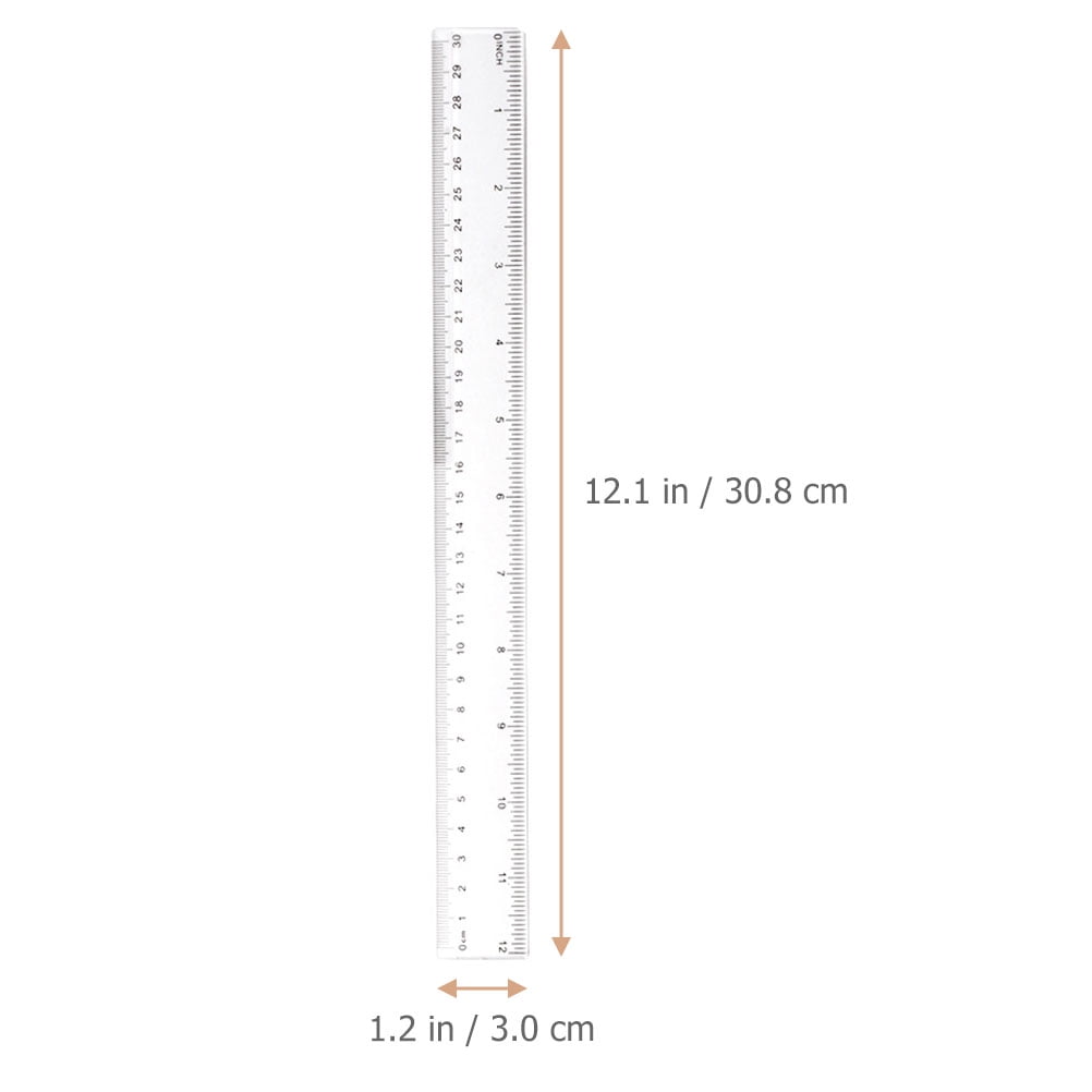 GOOHOCHY 20 Pcs Precision Ruler with Inches and Centimeters Scale ...