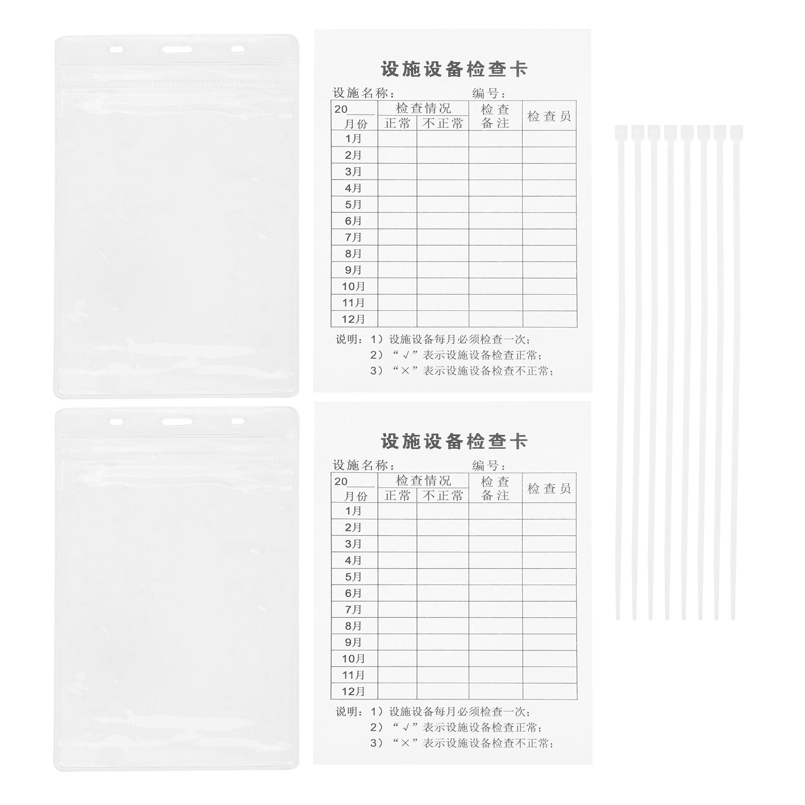 GOOHOCHY Equipment Inspection Labels Equipment Inspection Record Cards ...