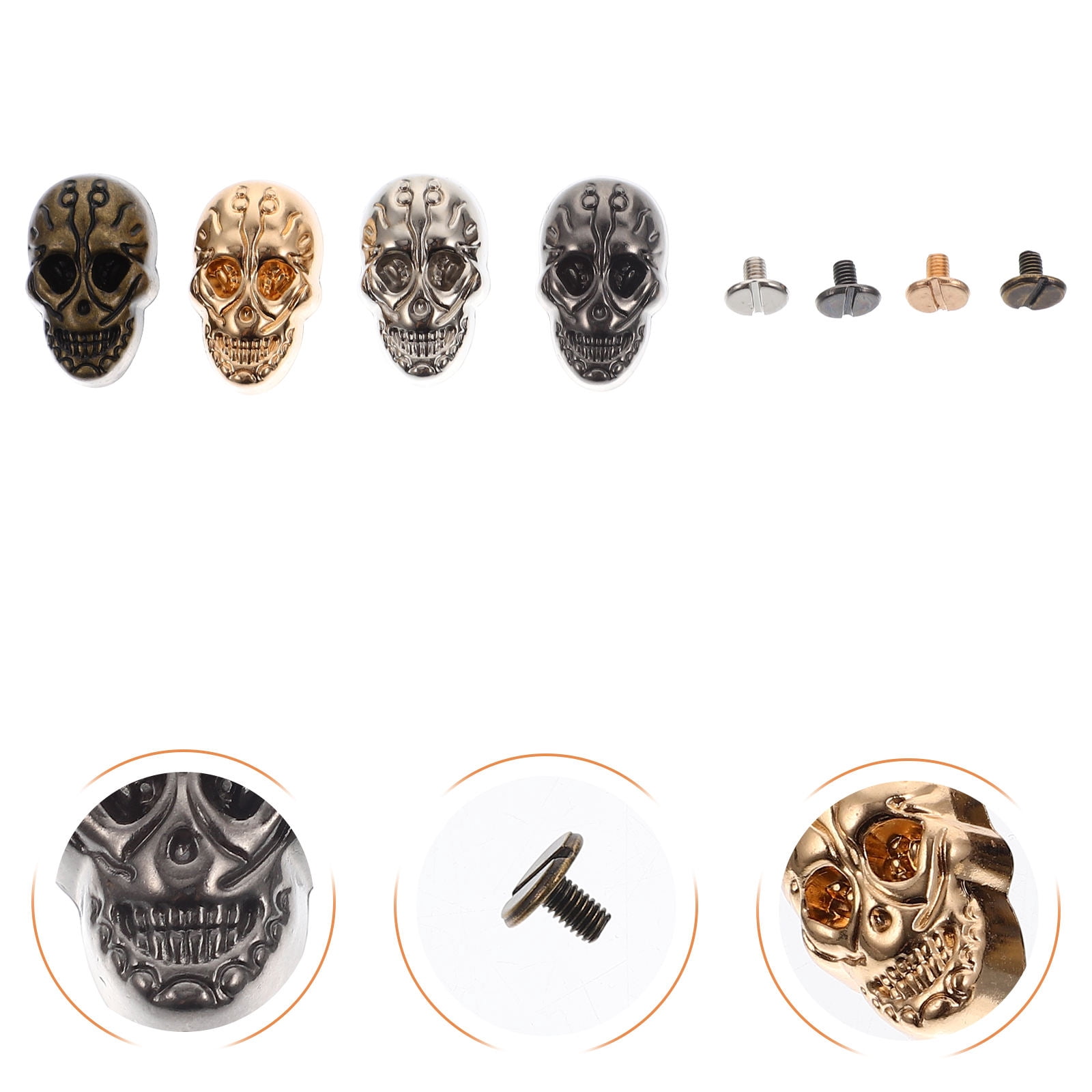 GOOHOCHY 20 Sets Skull Screw Rivets for Clothing Diy Craft and Clothing ...