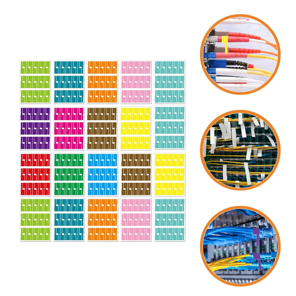 GOOHOCHY 20 Sheets Electrical Wire Labels Cable Charger Cables Computer ...