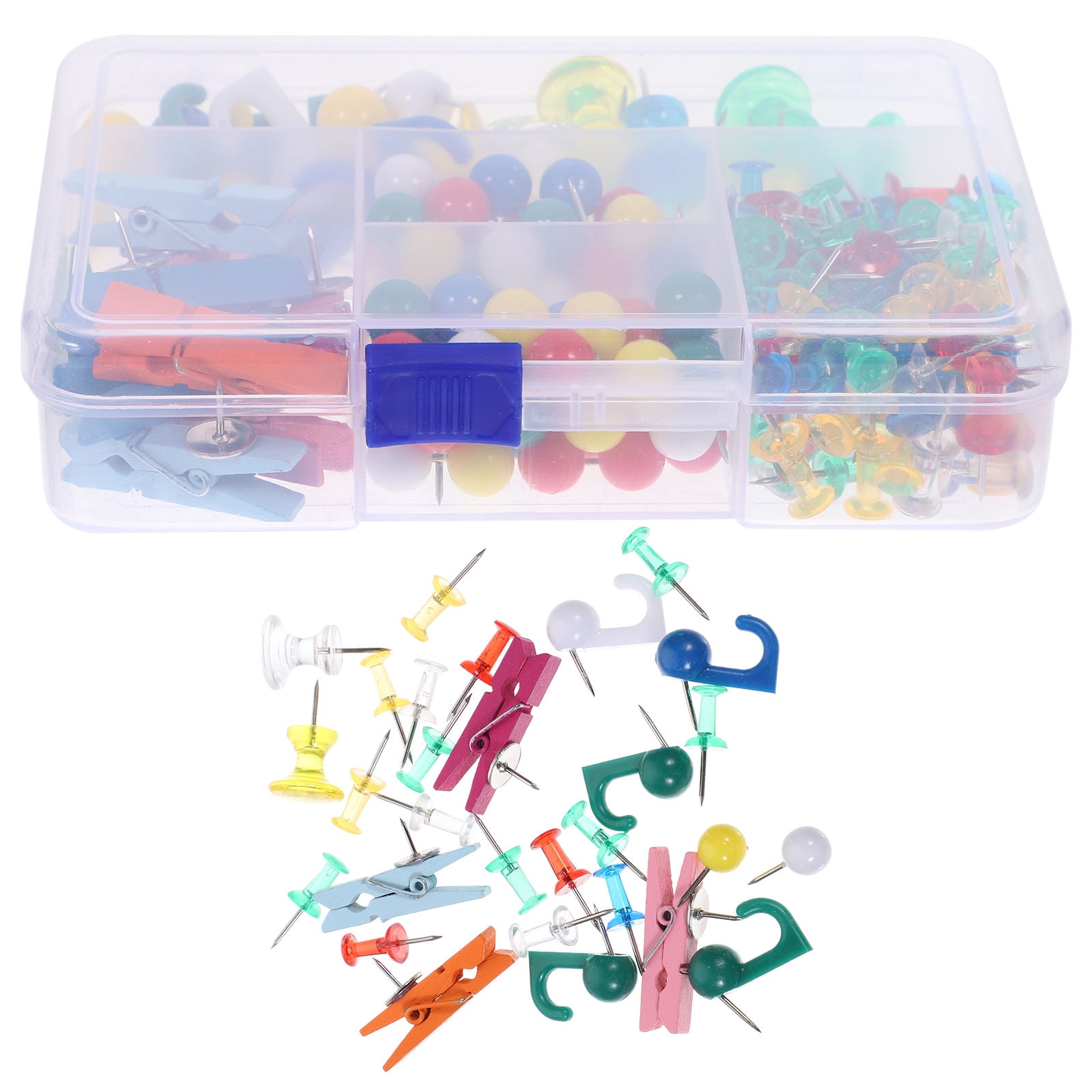 GOOHOCHY 200 Pcs Mini Push Pins Thumb Colored Pushpins Decorative Tacks ...