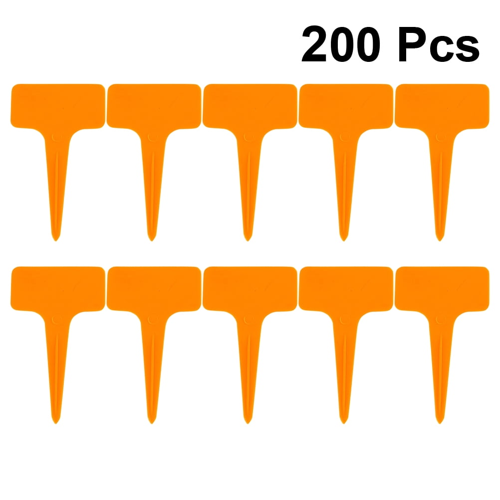 GOOHOCHY Planter Tags T Shaped Flowerpot Label Orange 200Pcs PP - Walmart.com
