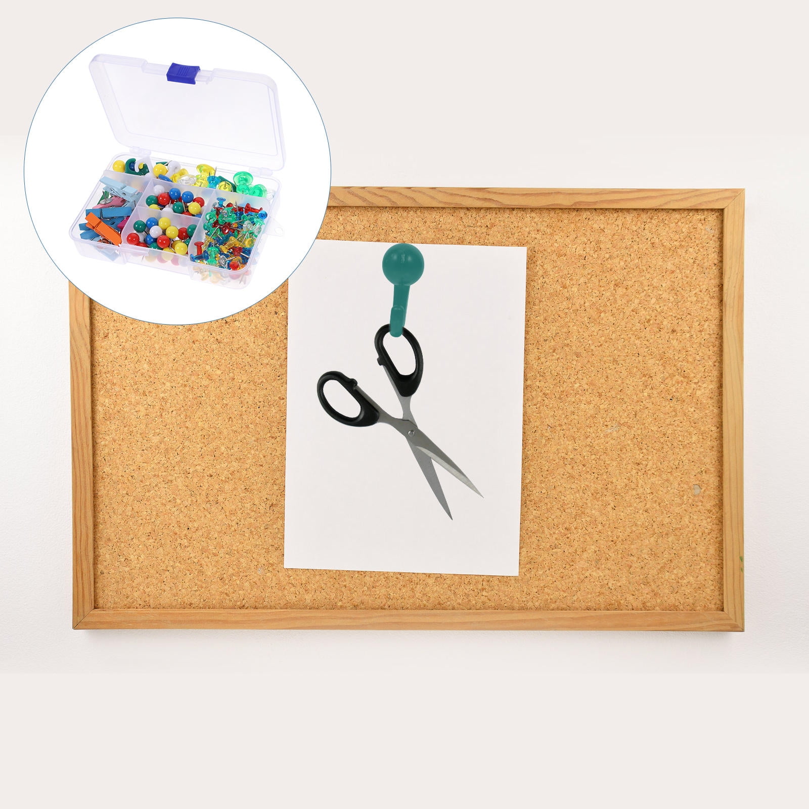 GOOHOCHY 200Pcs Office Pushpins Multi-use Thumb Tacks Bulletin ...