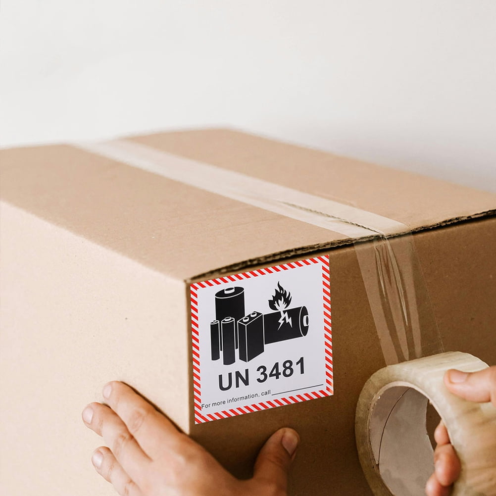 GOOHOCHY 200pcs Battery Caution Label Stickers Fragile Stickers For ...