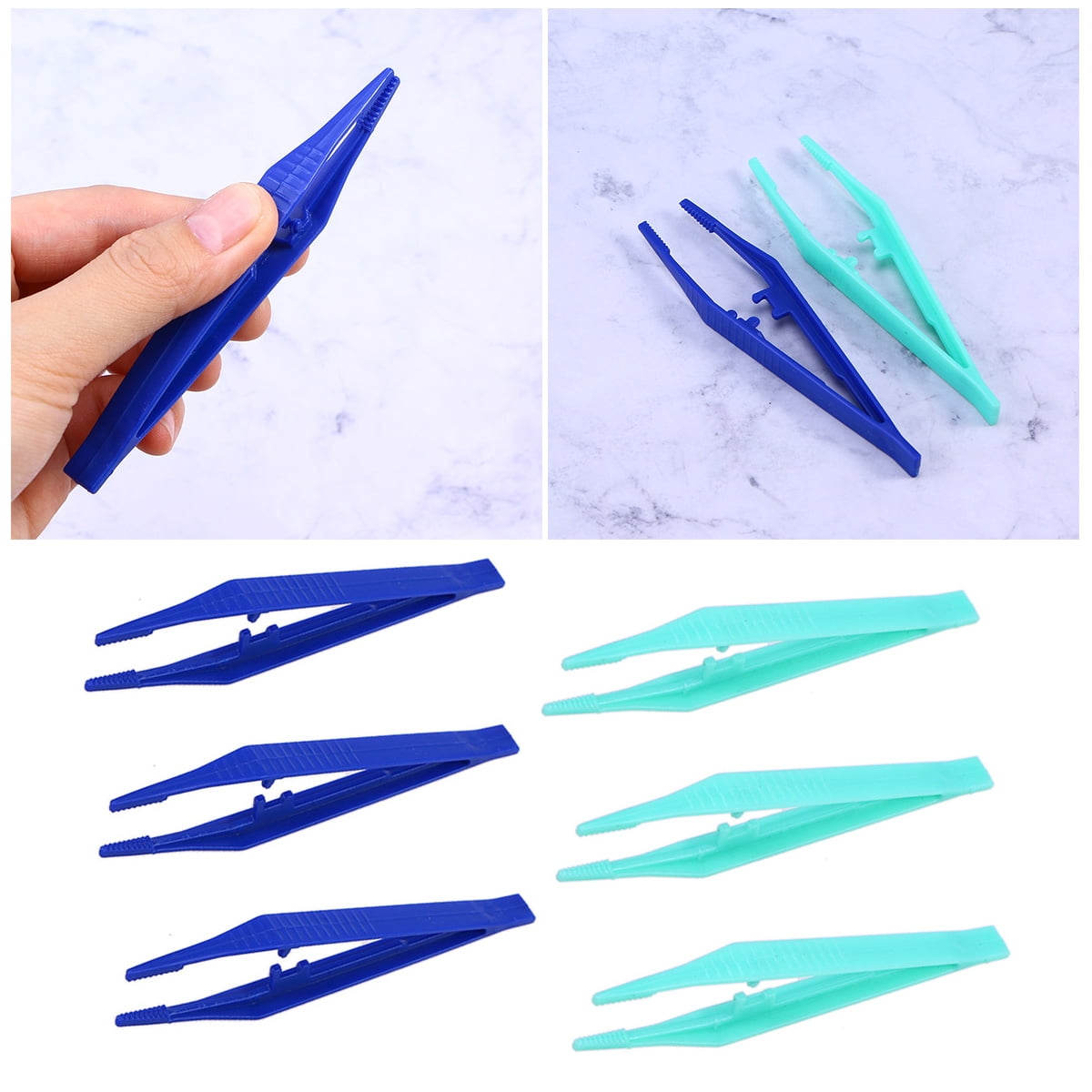 GOOHOCHY 20Pcs Claw Forceps Assorted Color Plastic for Precise Bead ...