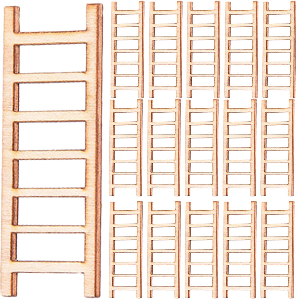 HONMEET Wooden Mini Ladder Set 20Pack Decorative Bonsai Dollhouse ...