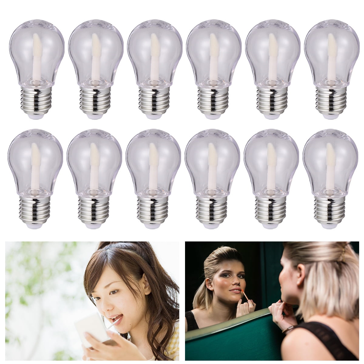 GOOHOCHY 20pcs 6ml Lips Balm Tube Refillable Light Bulb Shaped ...