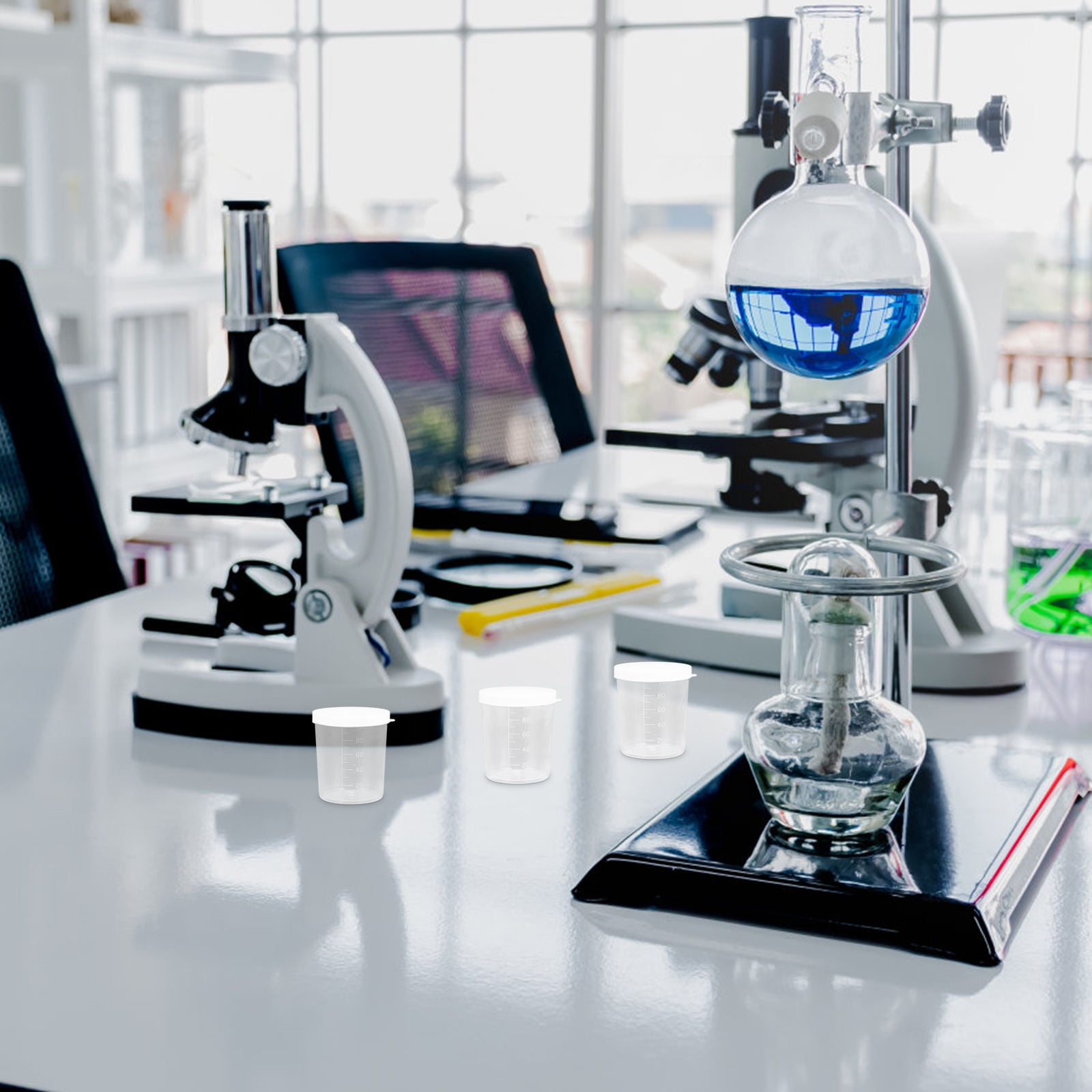 GOOHOCHY 20pcs Clear Graduated Measuring Cup with Lid Portable ...