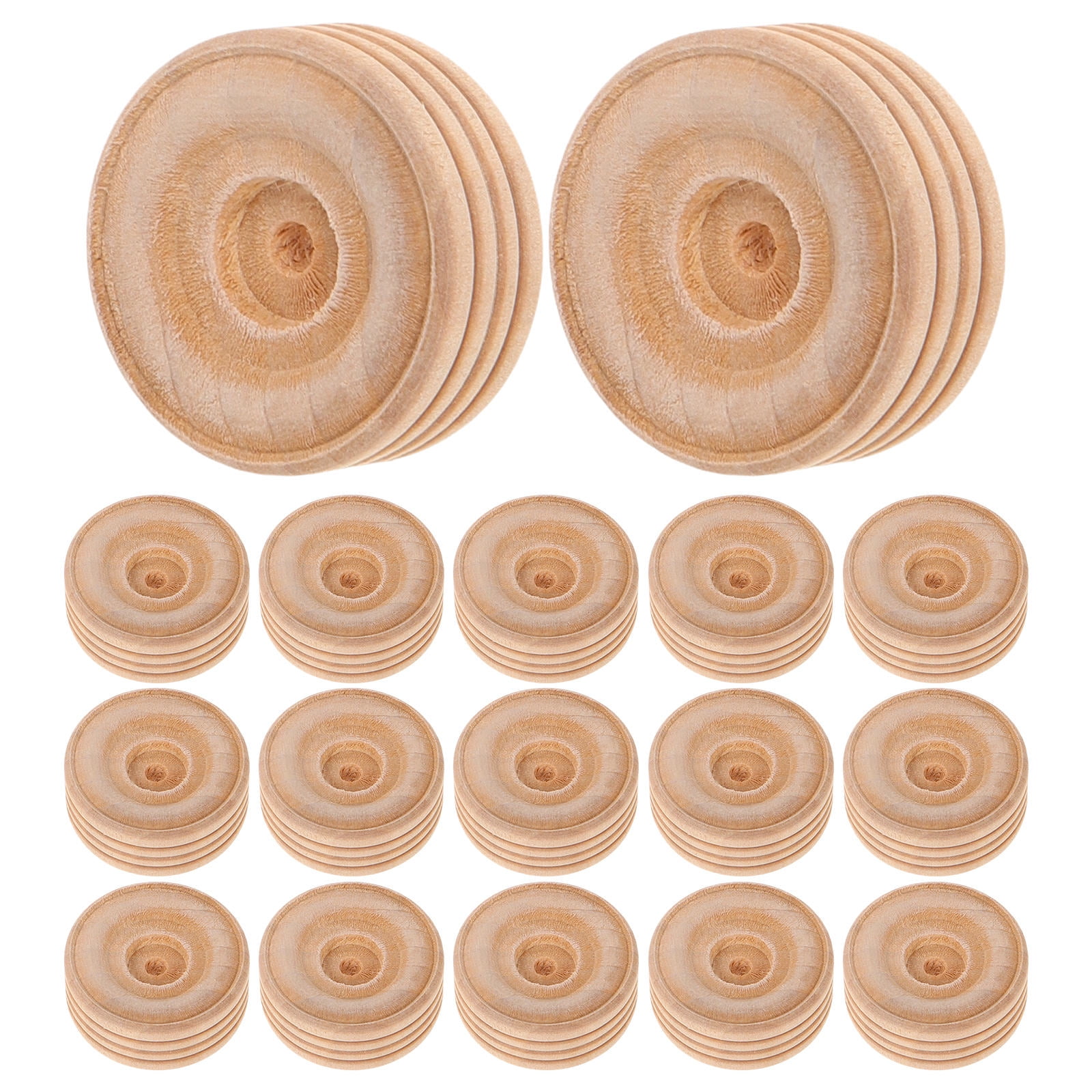 GETAJGHSD GooHochy 20pcs Unfinished Wooden Wheels for Kids Woodworking ...