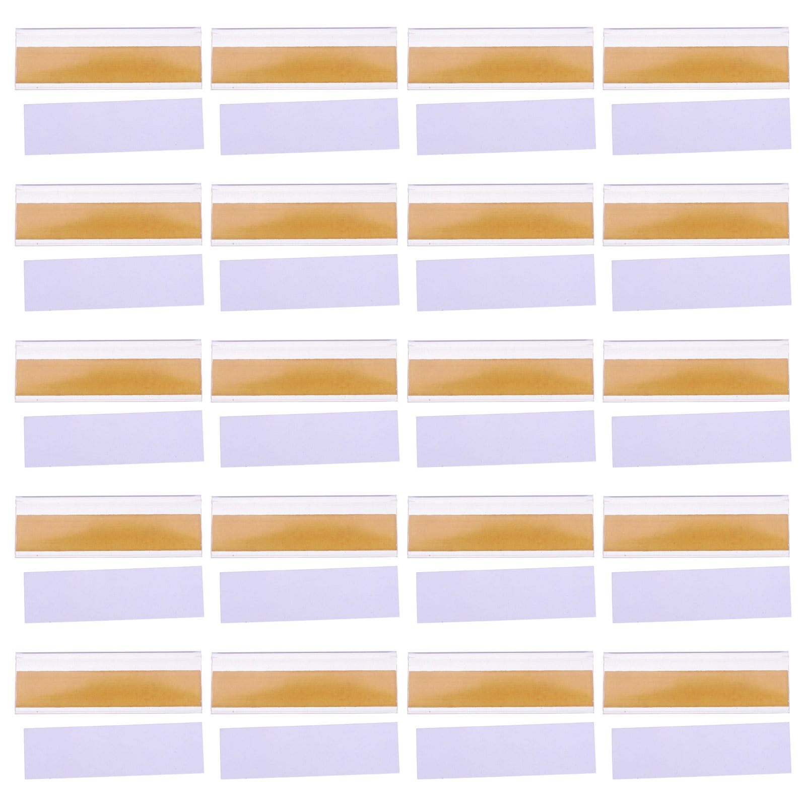 GOOHOCHY 20pcs Pvc Transparent Label Holders Self-Adhesive For Easy ...