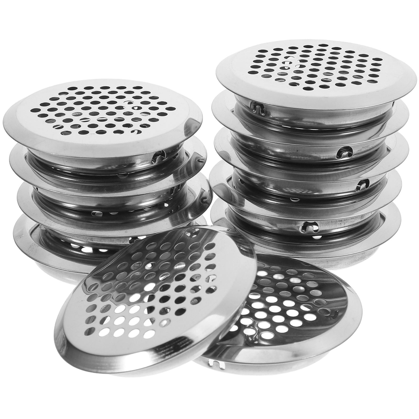 GOOHOCHY 20pcs Stainless Steel Round Air Vents For Cabinets Wardrobes ...