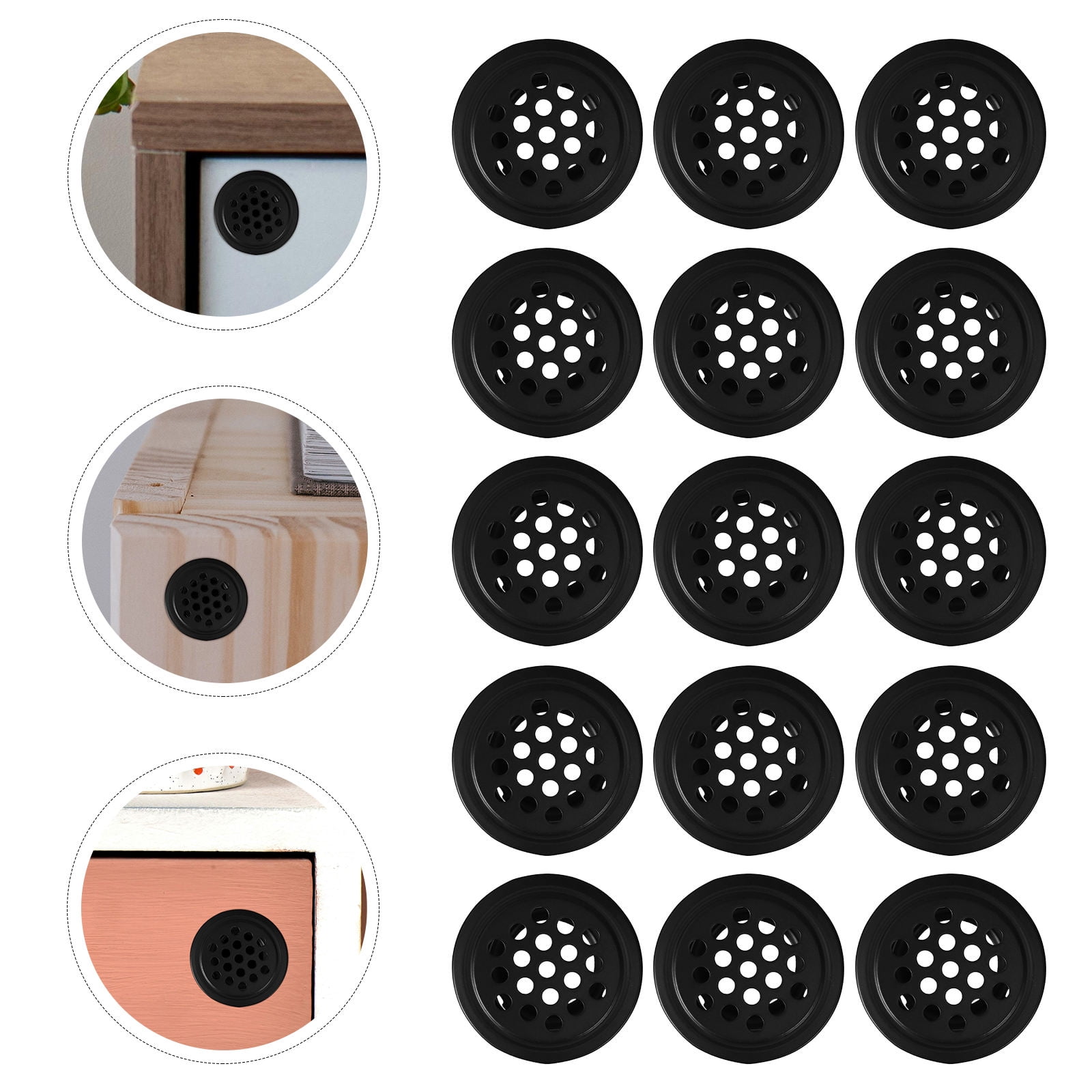 GOOHOCHY 20pcs Stainless Steel Round Air Vents Cover For Cabinets Shoe ...