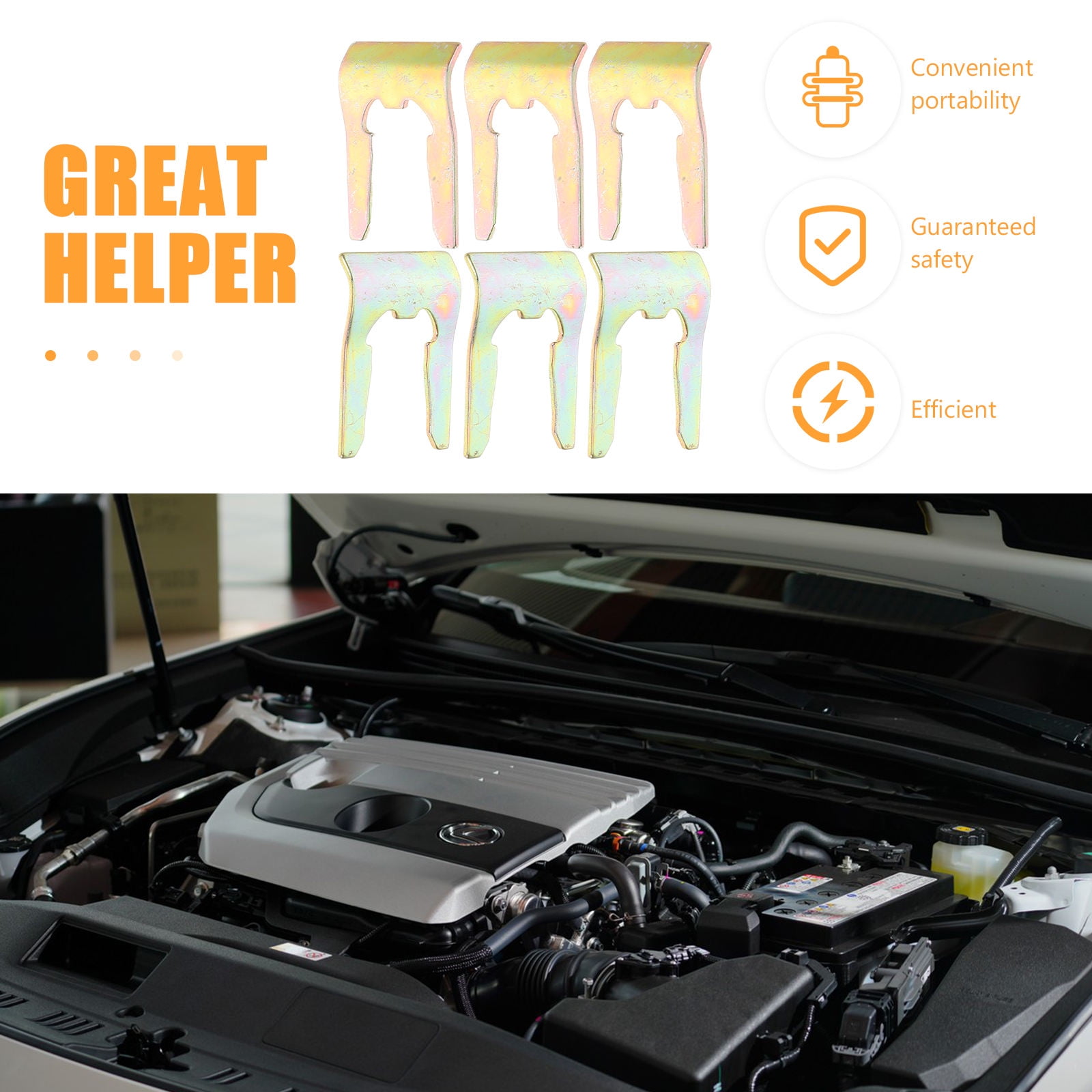 GOOHOCHY 20pcs U-Shaped Clip Brake Cable Retainer Steel U-Shaped ...